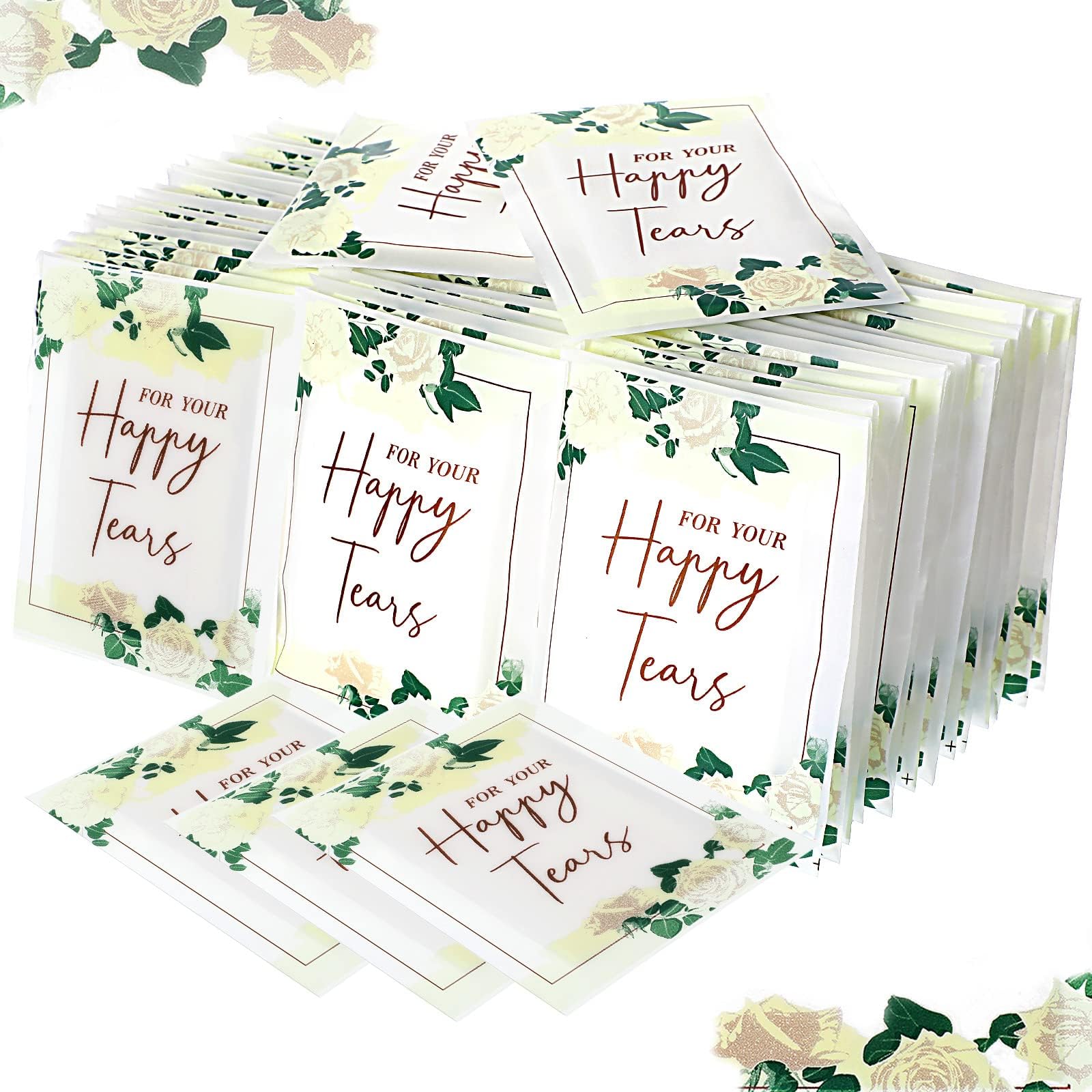 Amazon.com: Glenmal 80 Happy Tears Tissues Packs for Wedding Bulk 240 ...