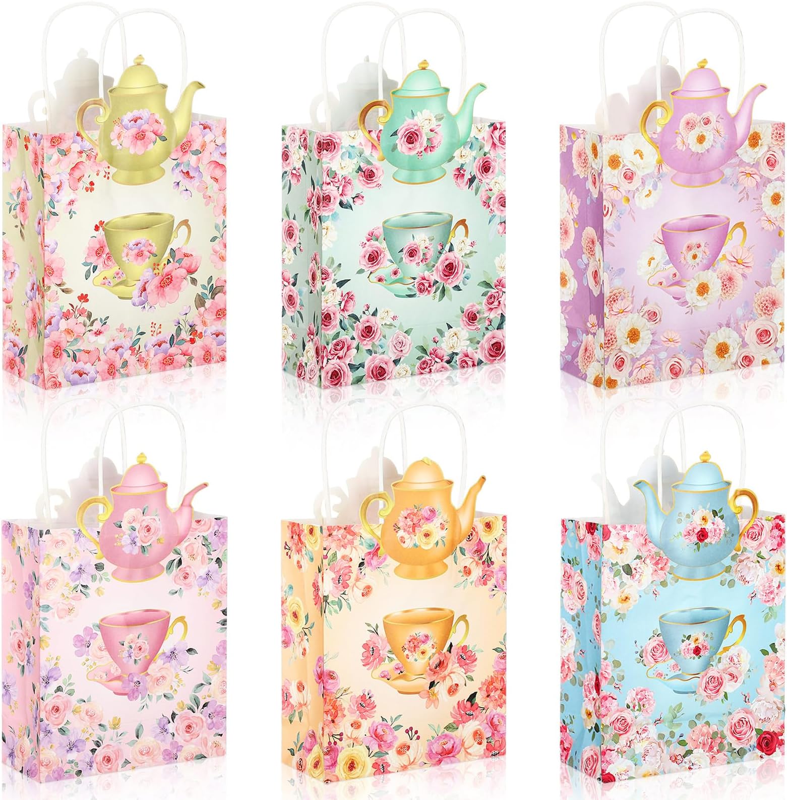 Amazon.com: 48Pcs Mini Flower Tea Party Gift Box Teapot Candy Box ...