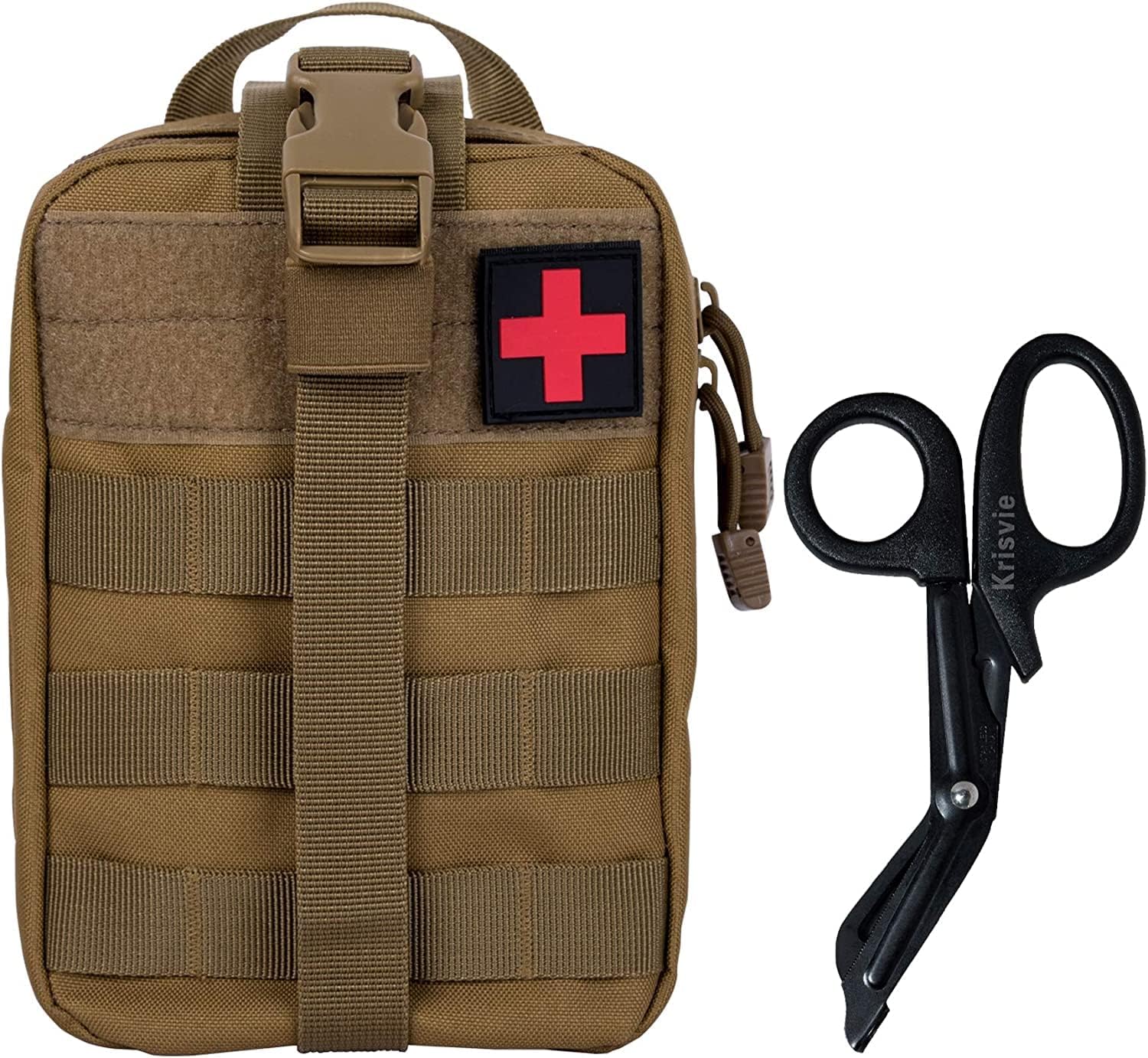 Krisvie Tactical First Aid Pouch, EMT Pouch 1001D Nylon Detachable Rip ...