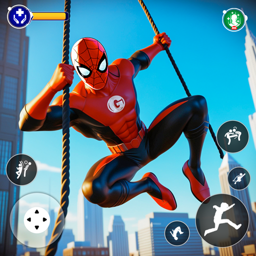 Super Hero Flying Rope Hero Man Spider Fighter Games 3D - Real Flying ...