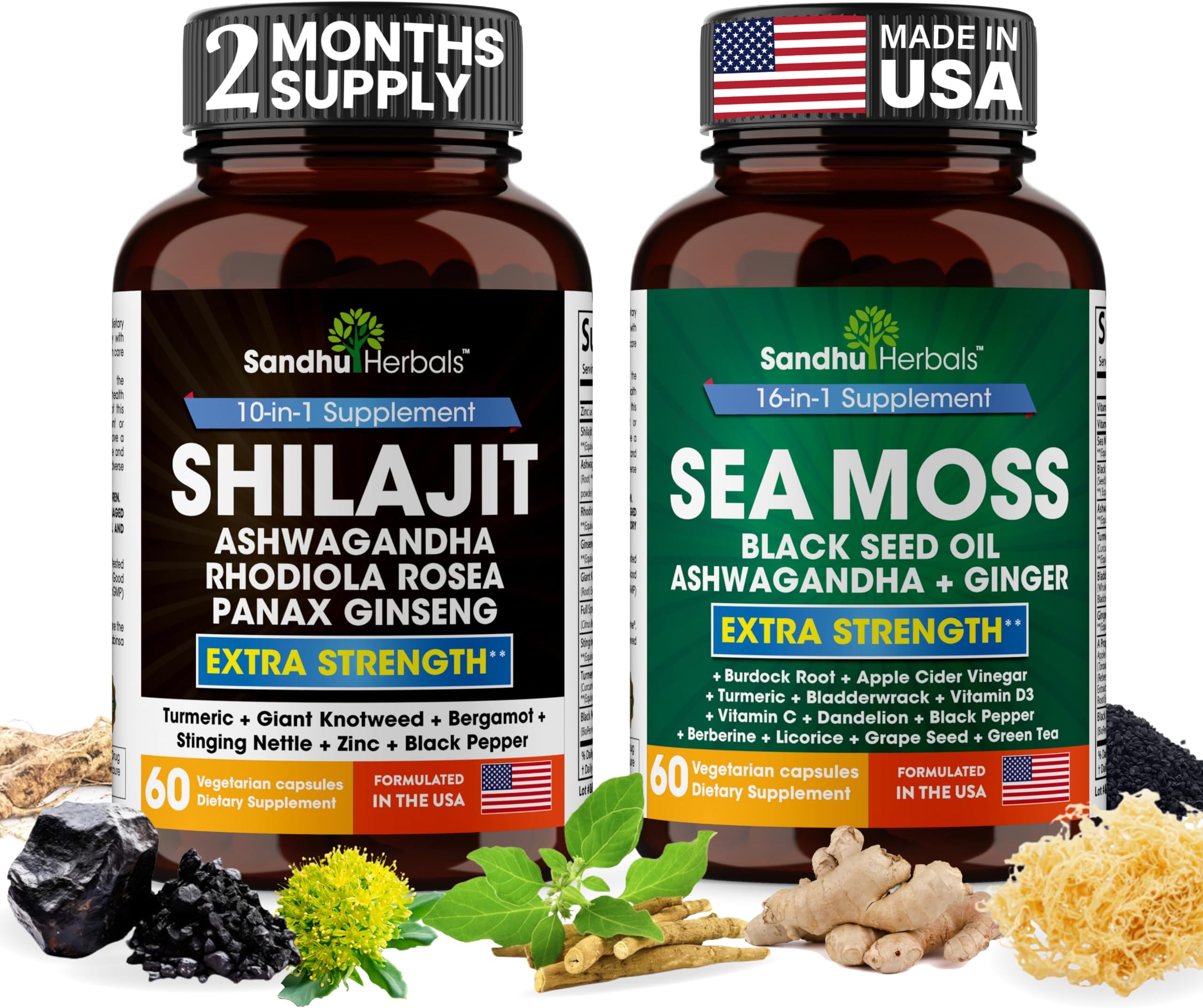 Amazon.com: SANDHUHERBALS Sandhu Herbals Bundle - Sea Moss 8000mg ...