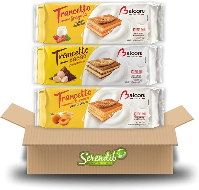 Balconi Trancetto Cake Assortment Pack - Premium Quality Italian Sponge ...