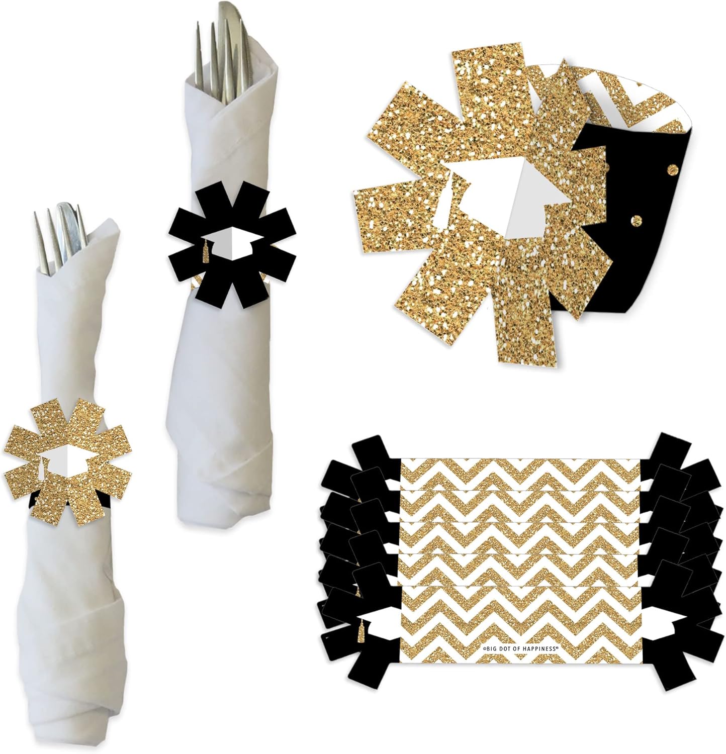 Amazon.com: Big Dot of Happiness Tassel Worth The Hassle - Gold ...
