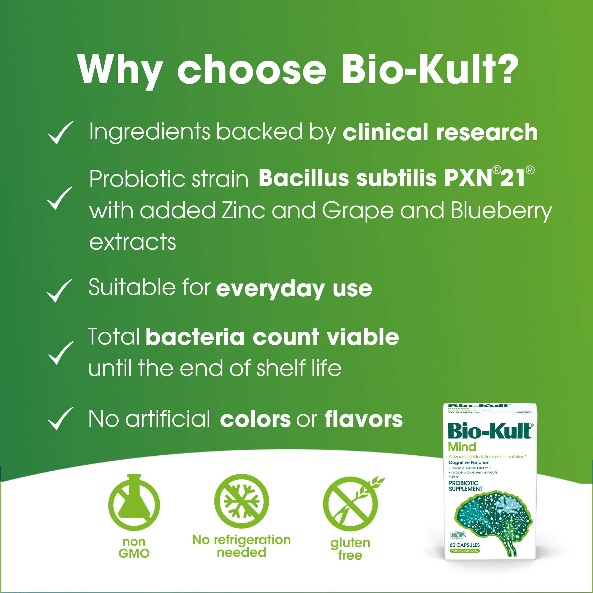 Snapklik.com : Bio-Kult Mind Probiotic Supplement For Cognitive Function