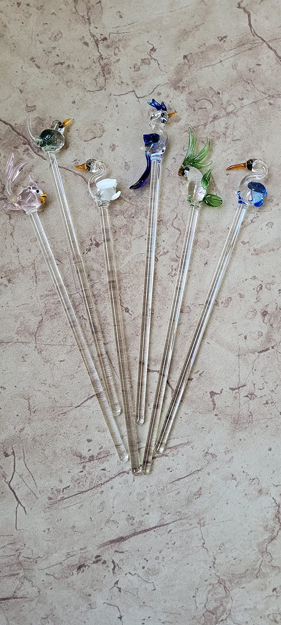Buy 6 Pieces Glass Stirrer Sticks- Swizzle Sticks- Swizzle Sticks for ...