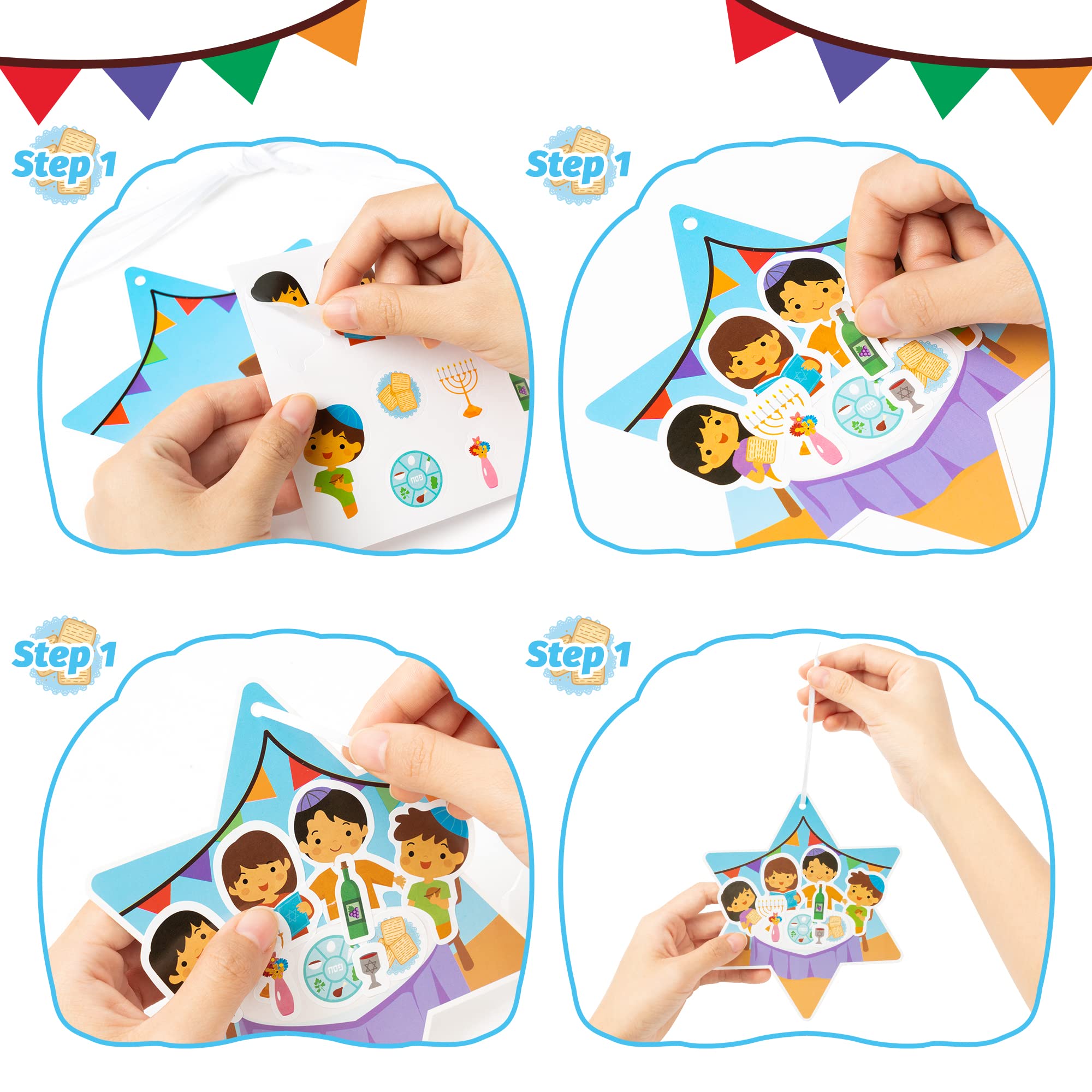 Snapklik.com : Make A Passover Scene Sticker Ornaments - 48Pcs Kids DIY ...