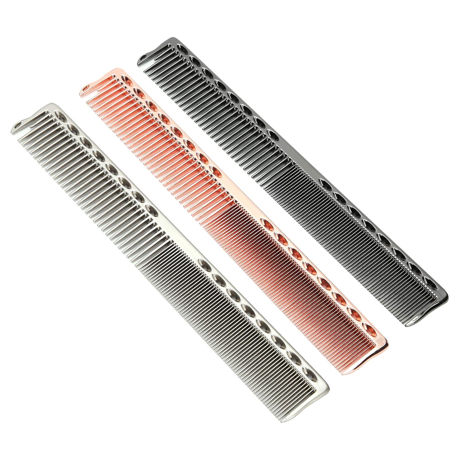 Amazon.com : Hair Cutting Comb, 3pcs Space Aluminum Dressing Combs for ...