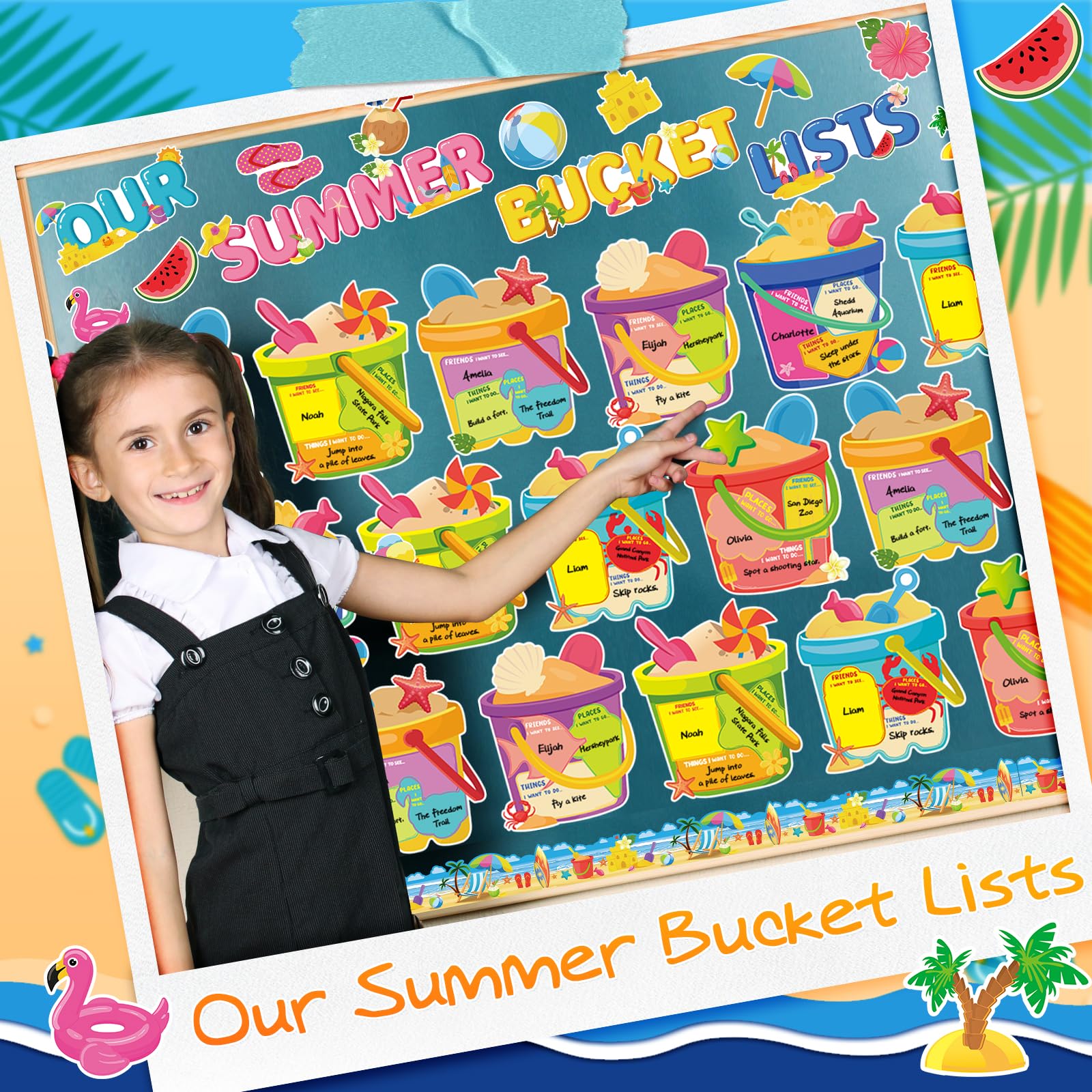 Snapklik.com : 69 Pcs Summer Bulletin Board Decorations Set Our Summer ...