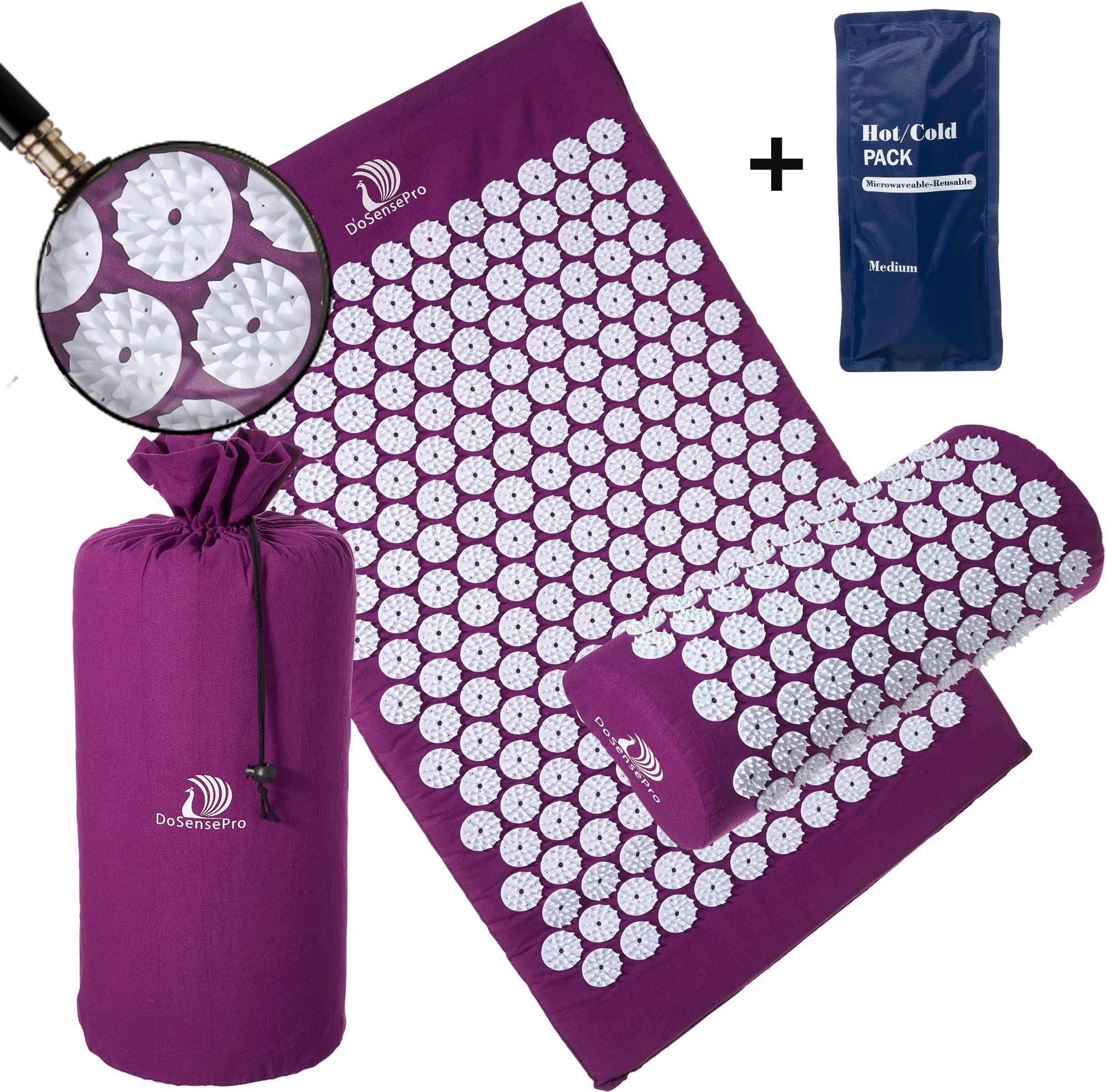 Amazon.com: Acupressure Mat and Pillow Set with Hot/Cold Gel Pack - FSA ...