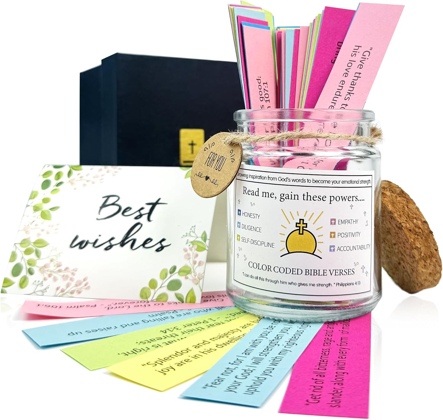 Amazon.com: KitChocoLot Bible Verse Jar, 90pc The Hope Jar Bible Verses ...