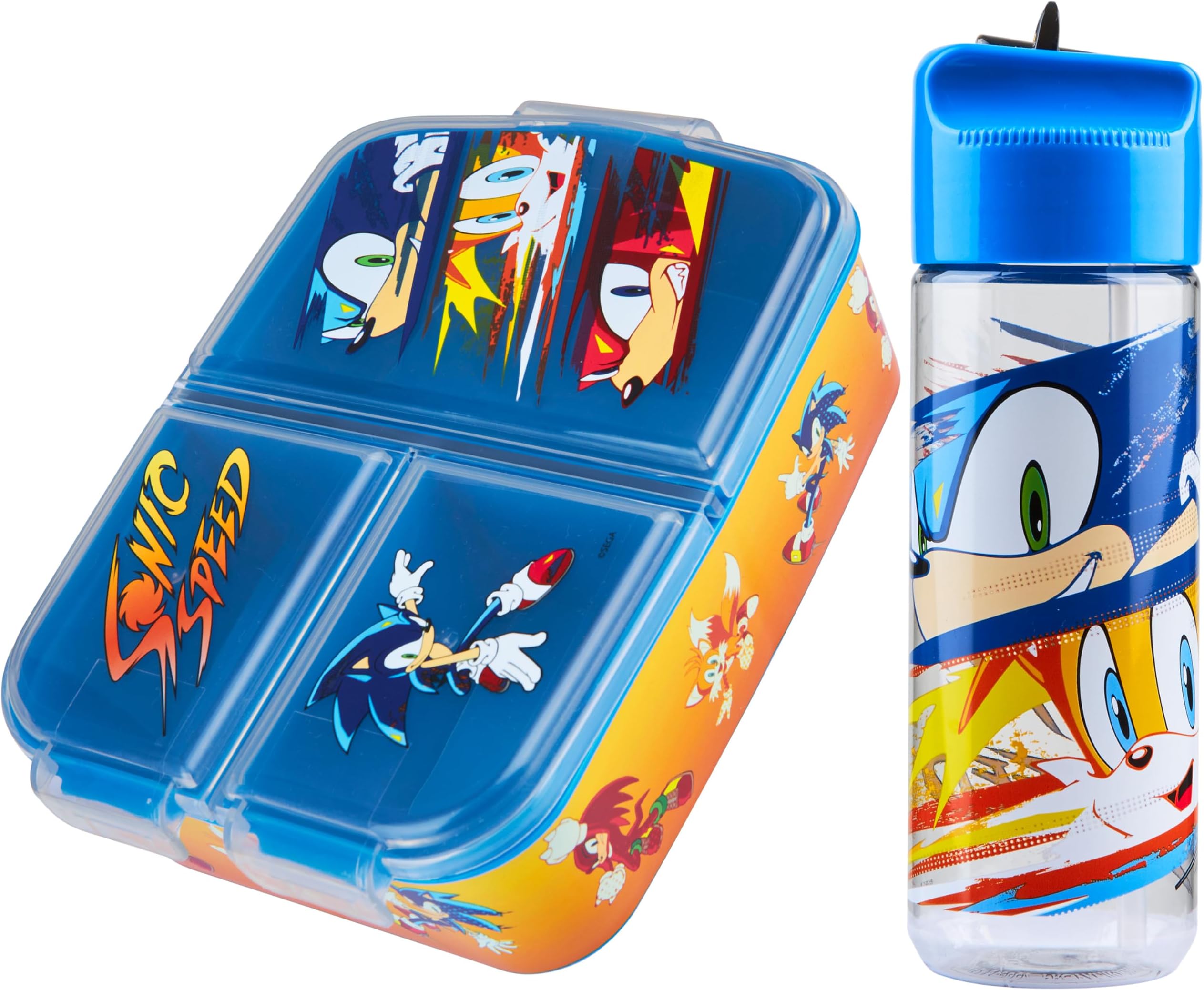Amazon.com: Sonic The Hedgehog Lunch Box and Water Bottle Set for Kids ...