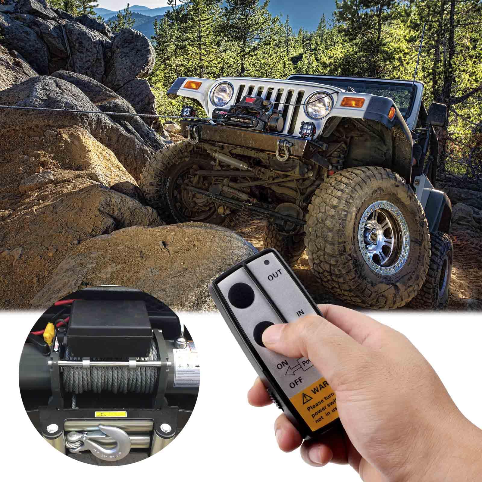 Snapklik.com : 12-24V Recovery Wireless Winch Remote Control Kit For ...