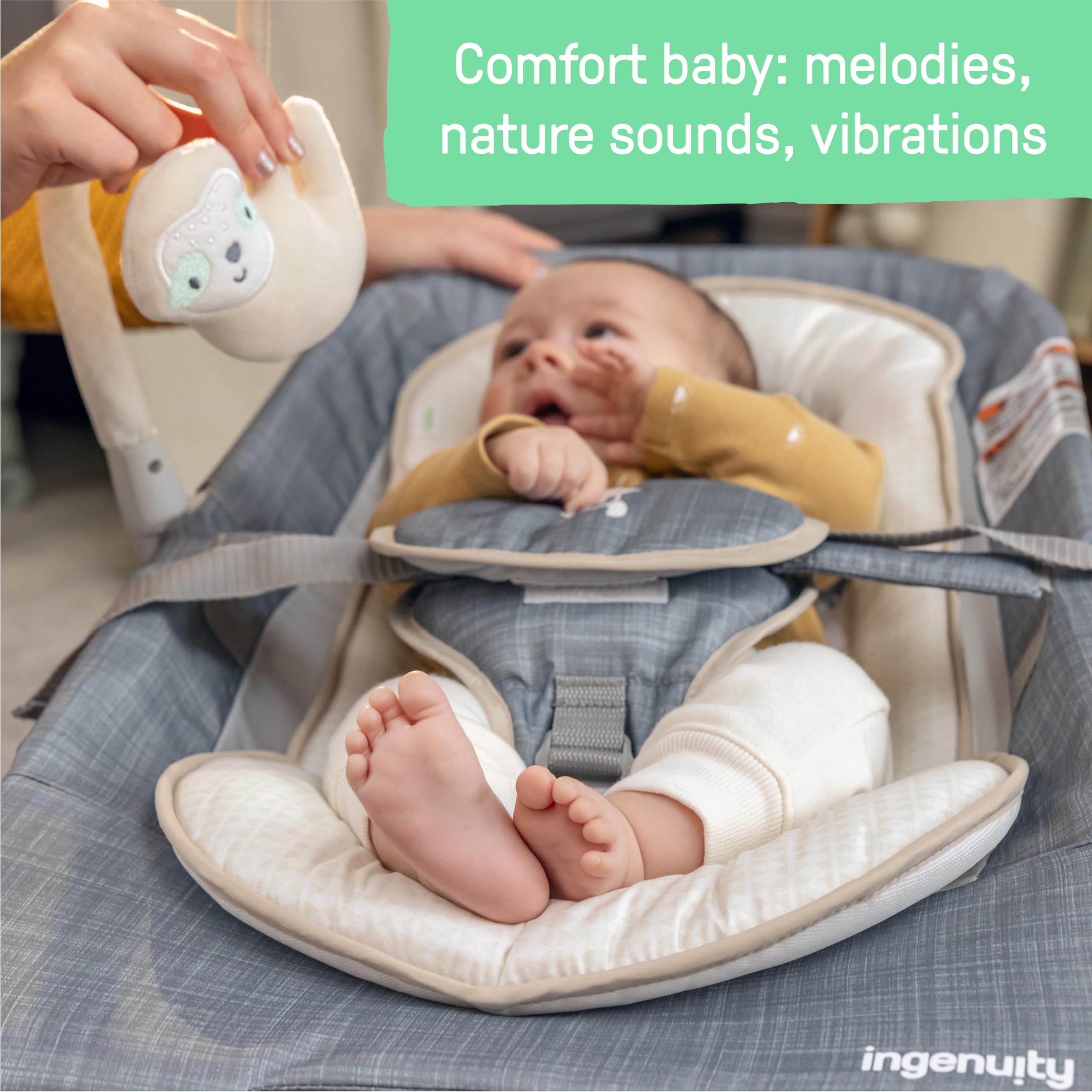 Ingenuity Happy Belly Rock-to-Bounce Seat, Music, Vibration, Detachable ...