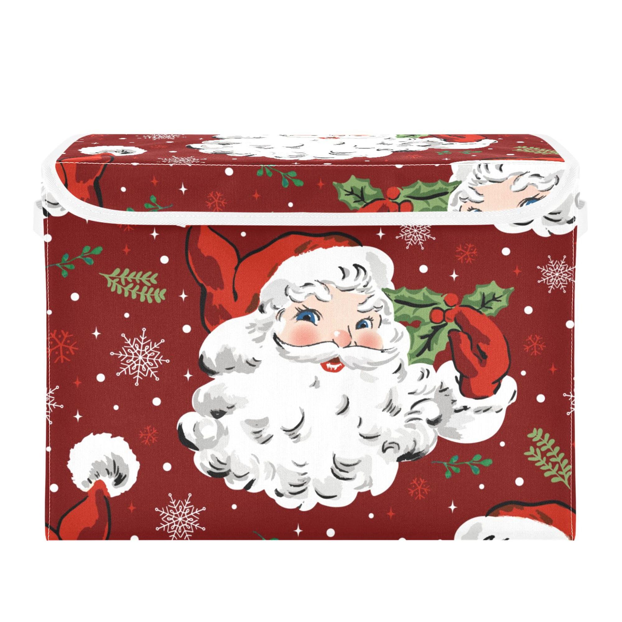 Amazon.com: xigua Christmas Santa Claus Storage Bins with Lids and ...