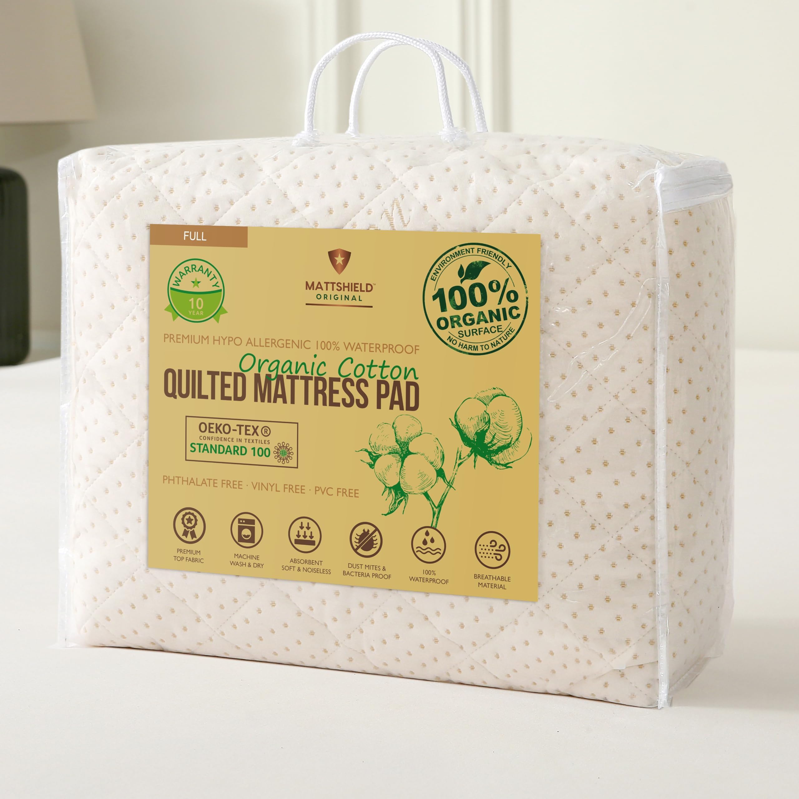 Amazon.com: Luna Full Mattress Protector - Waterproof Mattress Cover w ...