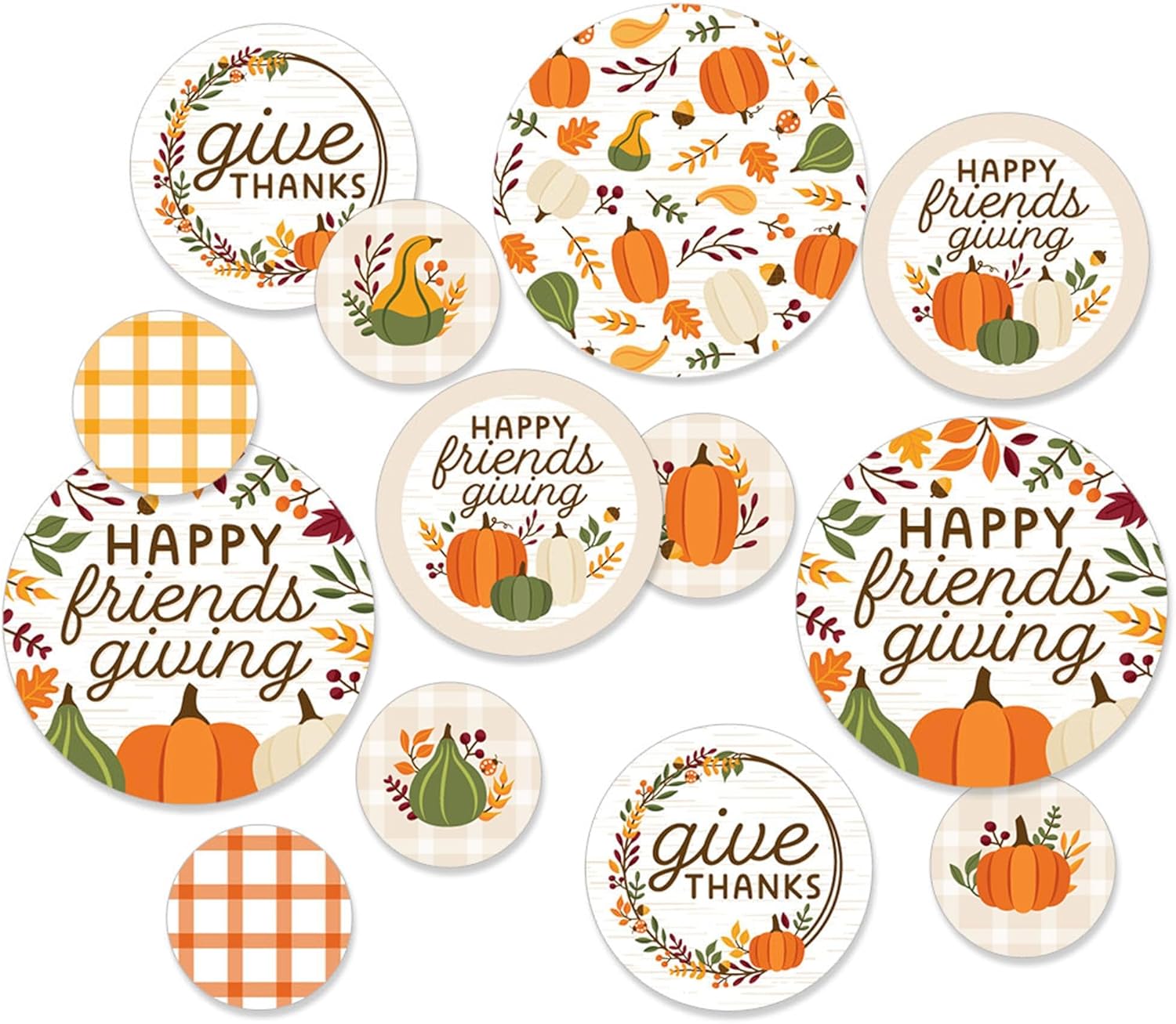 Amazon.com: Big Dot of Happiness Fall Friends Thanksgiving ...