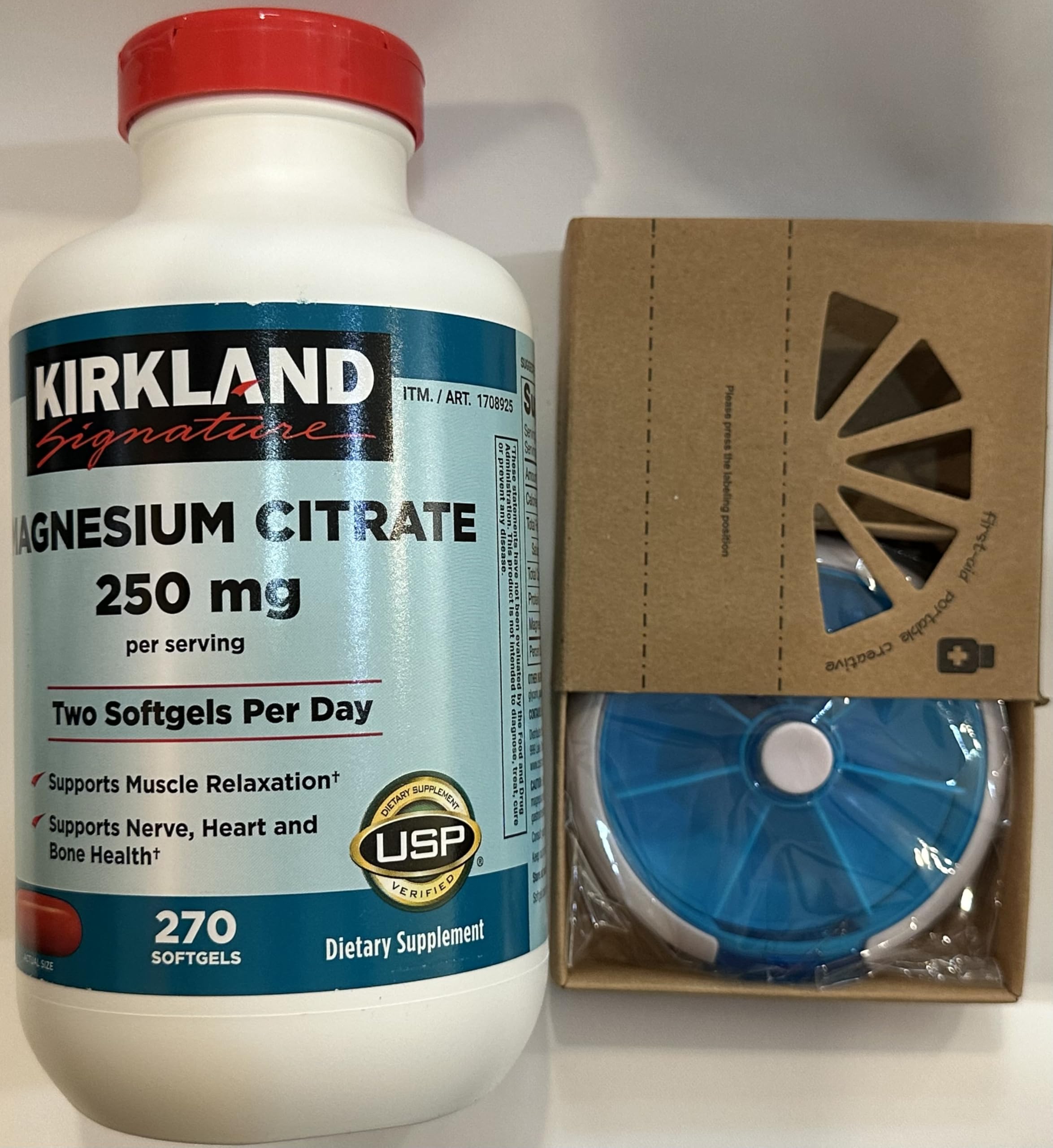 Amazon.com: Kirkland Signature Magnesium Citrate 250mg Softgels (270 ...