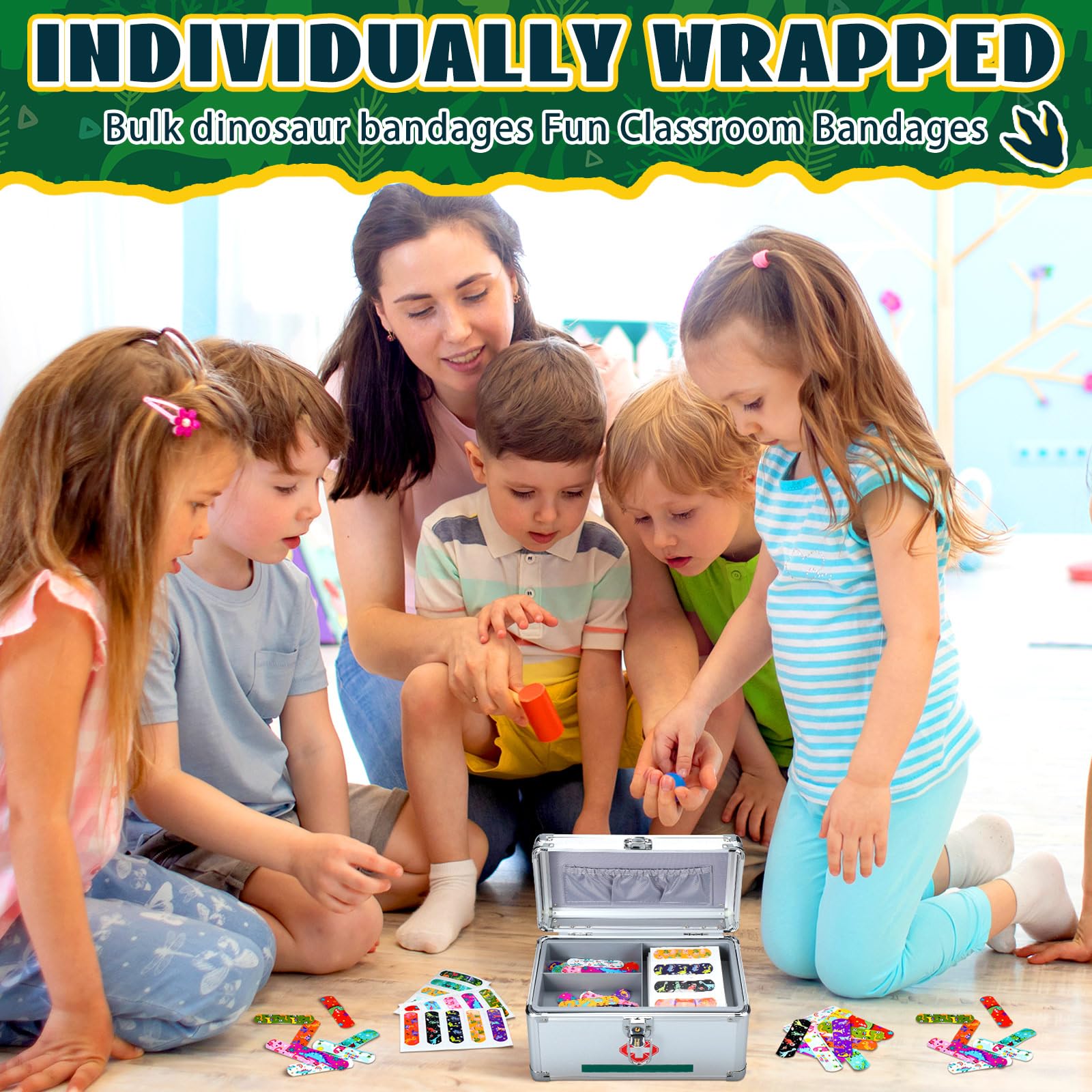 Snapklik.com : 450 Pcs Kids Bandages Bulk Dinosaur 15 Styles Fun ...