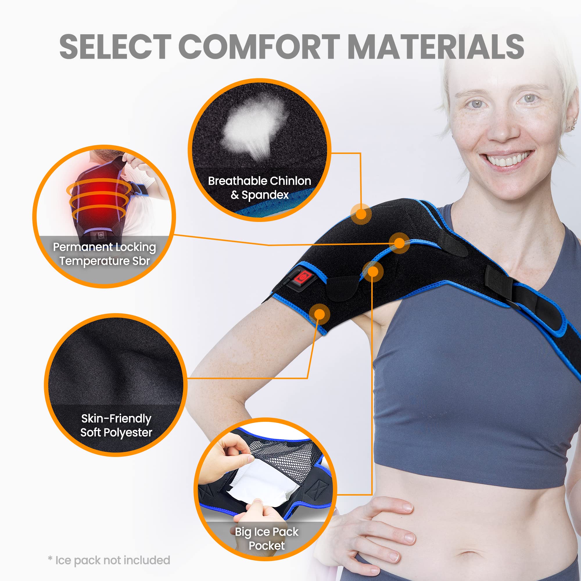 Epessa Shoulder Heating Pads Heating Pad for Shoulder Pain Relief ...