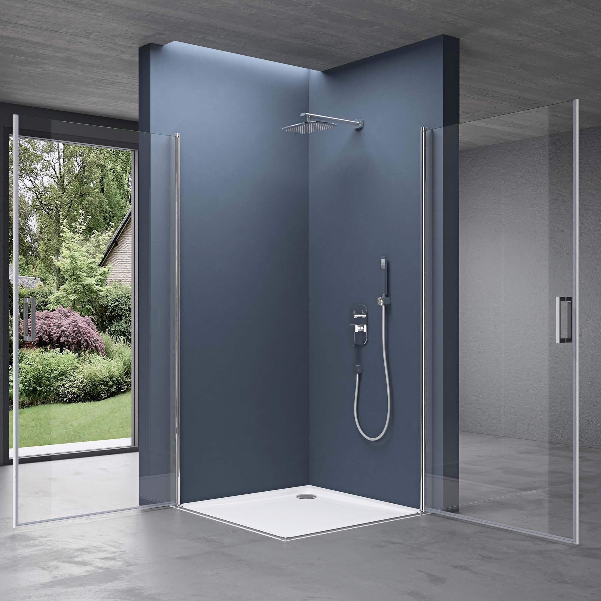 Large Corner Shower Units Sliding Corner Shower Screen Enclosure