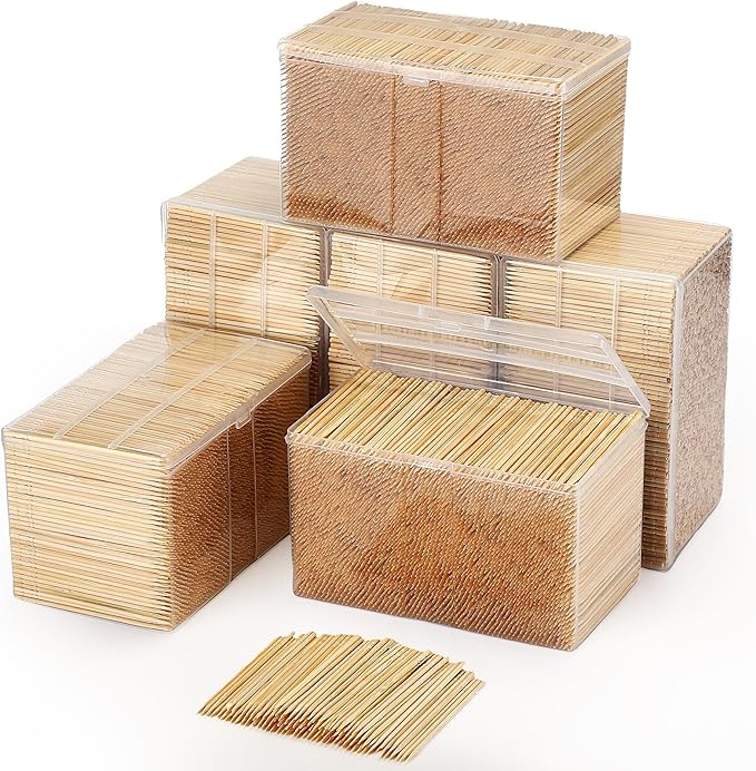 Amazon.com | Jerify 15000 Pieces Bamboo Toothpicks Bulk for Teeth ...
