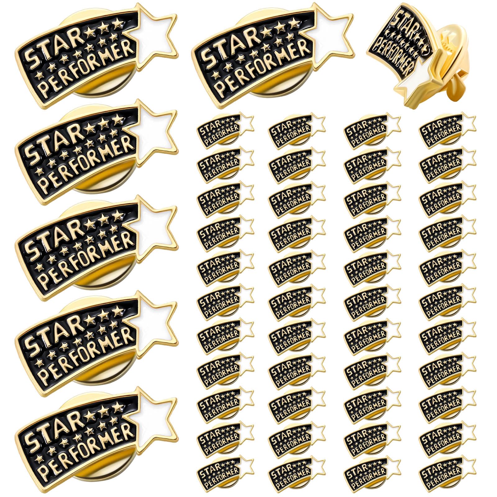Snapklik.com : 50 Awards Gifts Star Performer Lapel Pins Employee Of ...