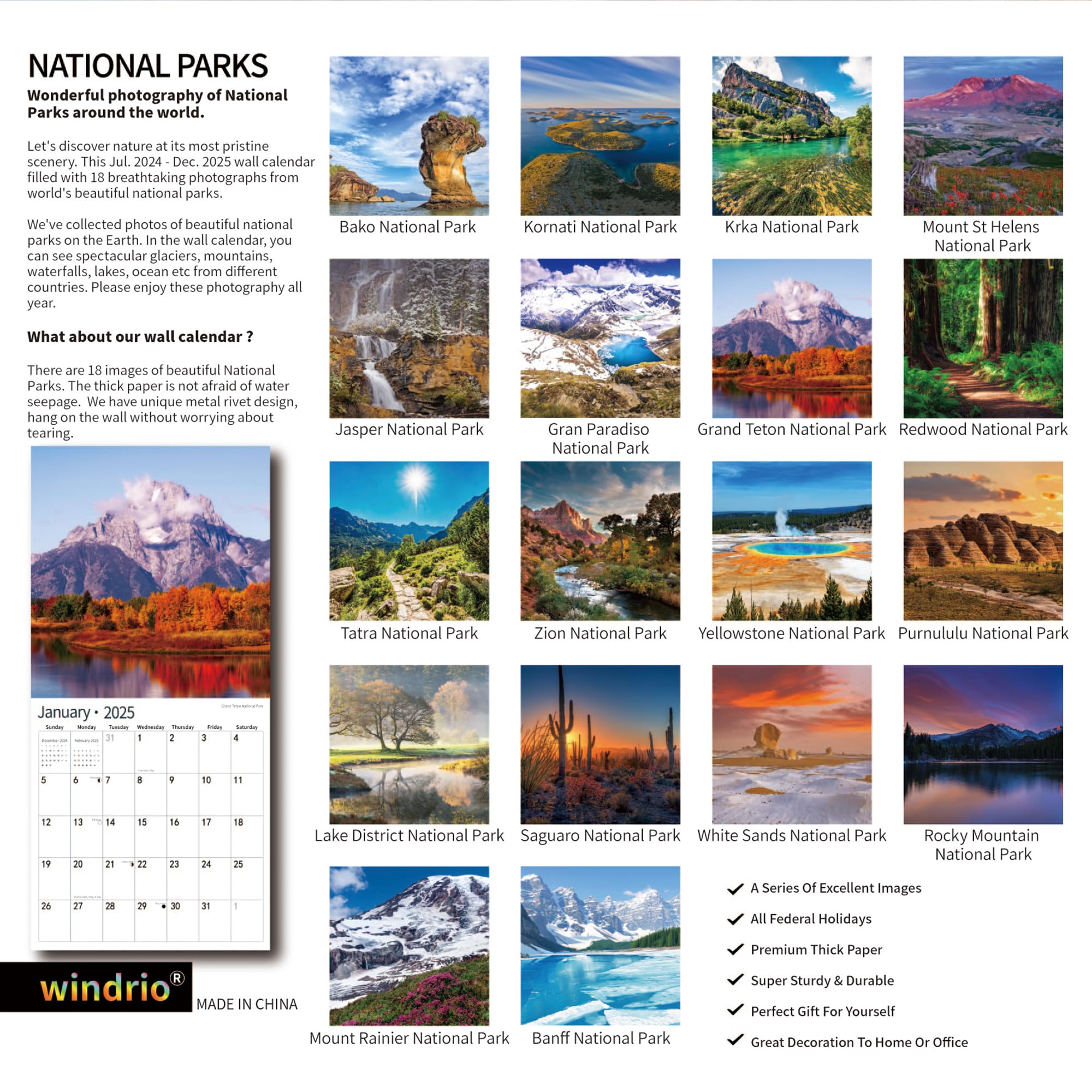 Snapklik.com : 2024 2025 Wall Calendar, July 2024 - December 2025, Wall ...