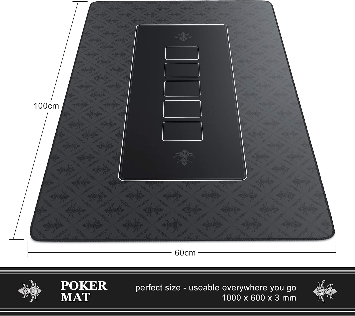 CSL XXL Poker Mat – 1000 x 600 mm – XXL mousepad – table mat large size ...