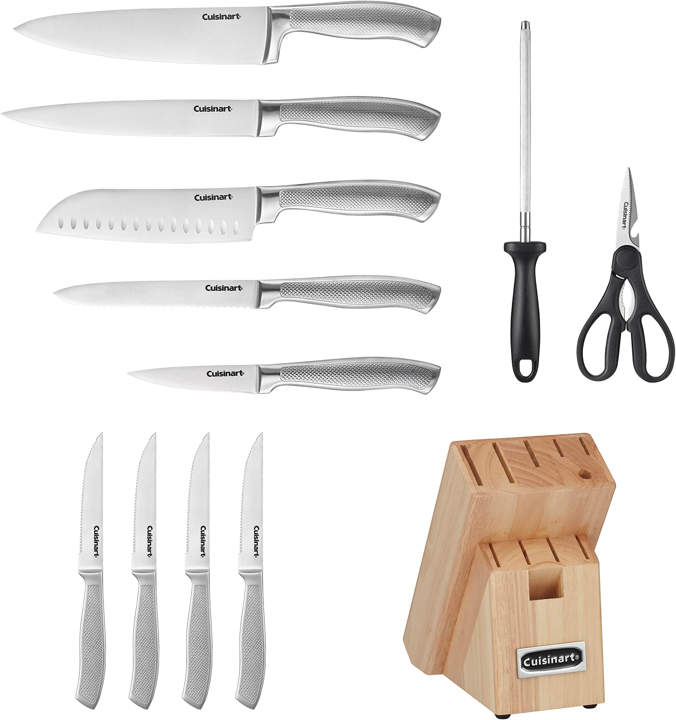 Amazon.com: CUISINART Block Knife Set, 15pc Ultra Ultra- Sharp Cutlery ...