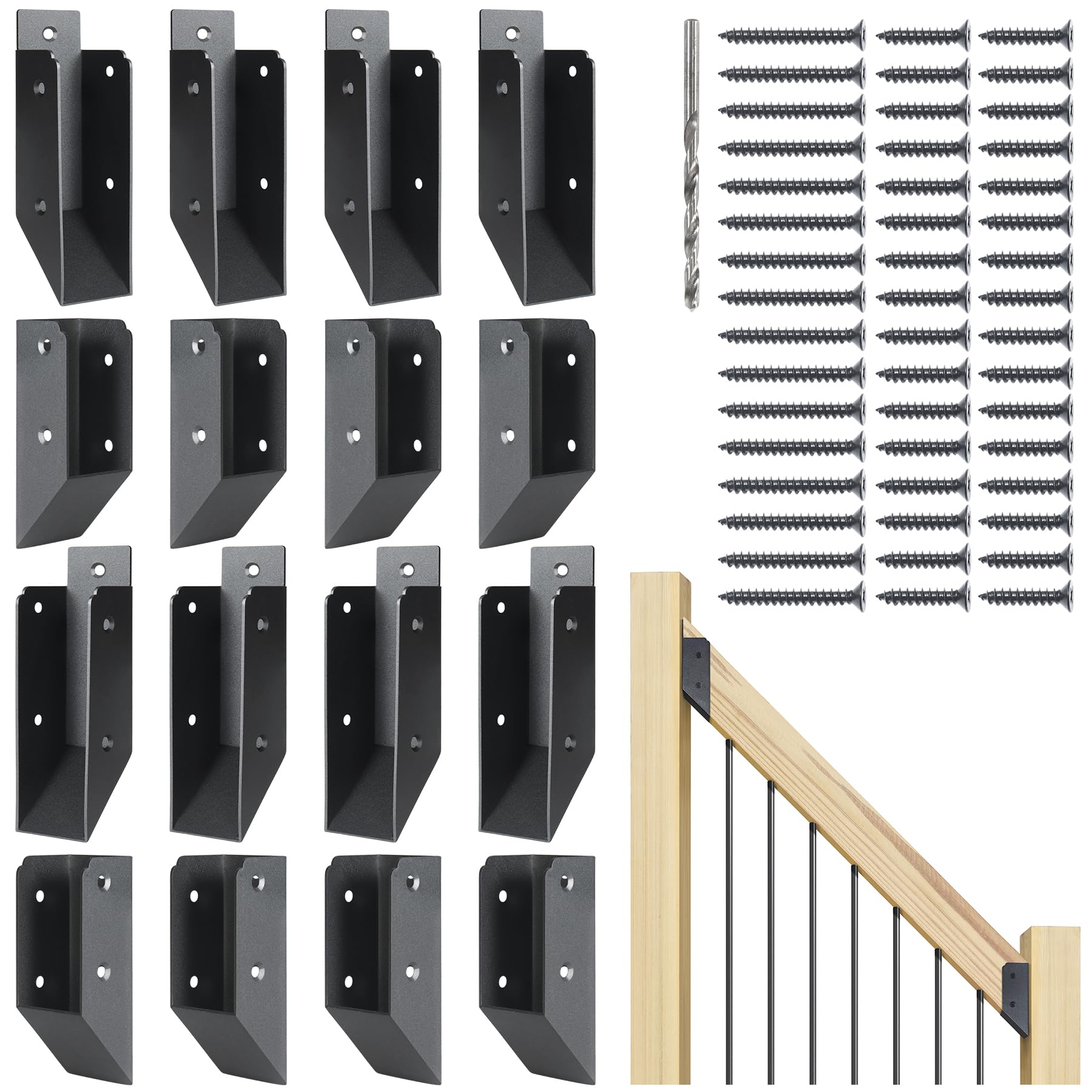 AECXM 201 Stainless Steel 2" x 4" (1 ½" x 3 ½" Actual) Deck Railing 45 ...