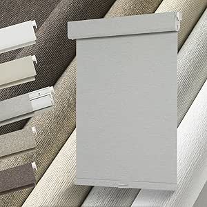 Amazon.com: Persilux No Drill No Tools 100% Blackout Roller Shades for Windows,Natural Linen ...