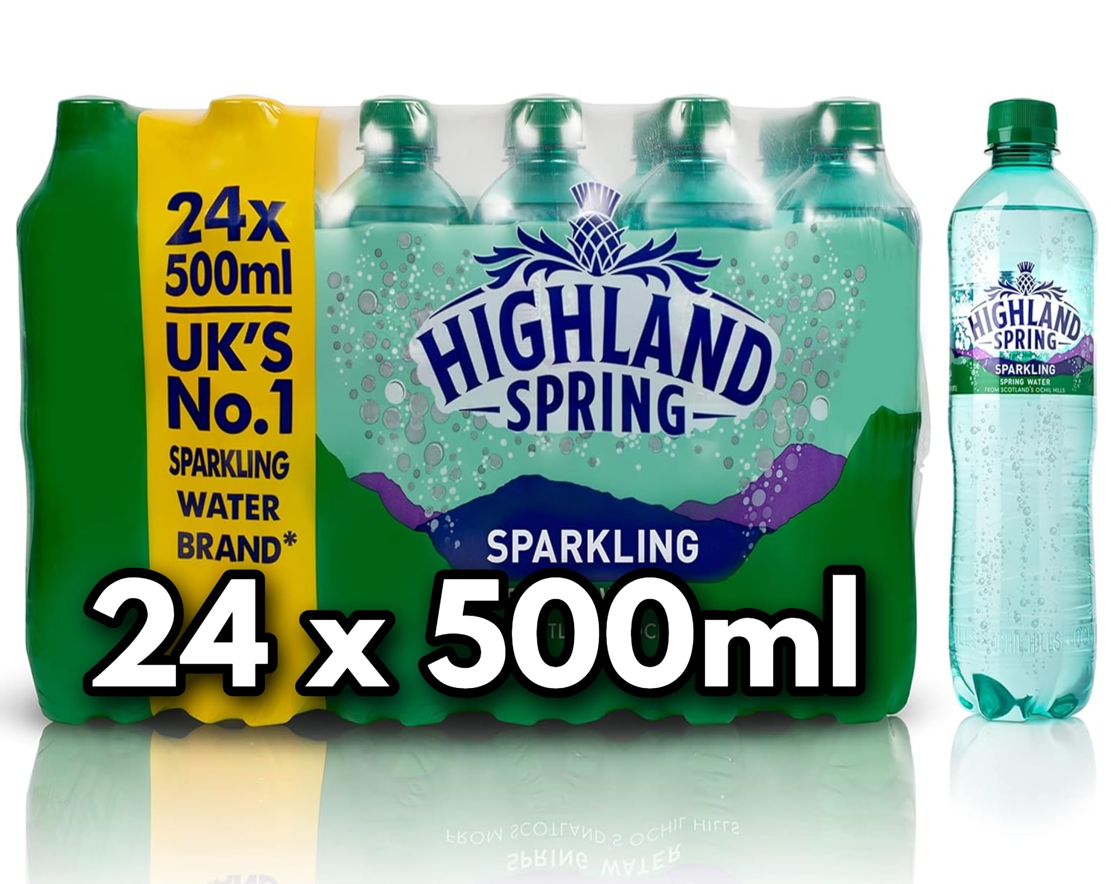 Highland Spring Sparkling Water - 24 x 500ml Bottles : Amazon.co.uk ...