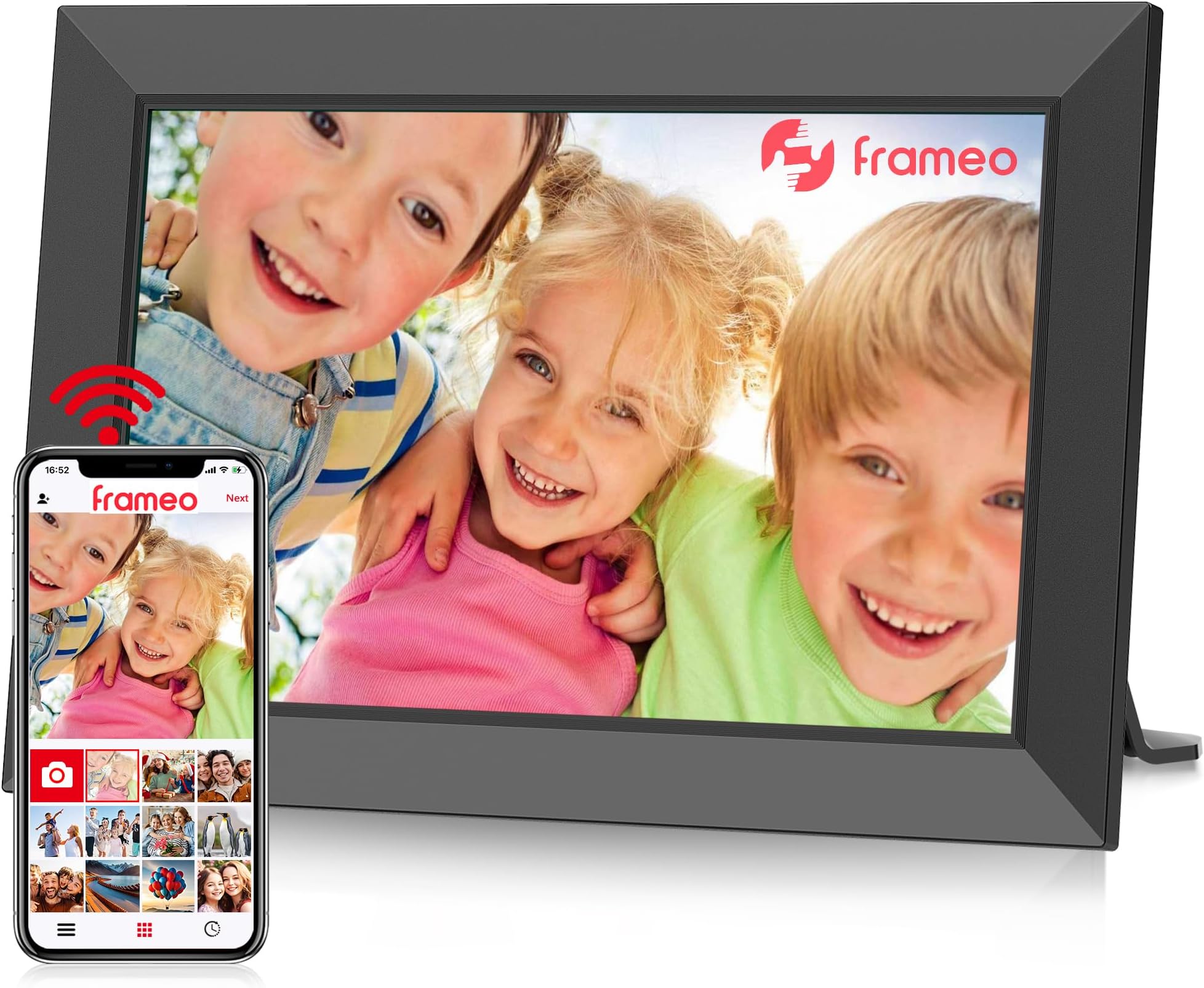 FRAMEO WiFi Digital Picture Frame, 10.1 Inch Smart Digital Photo Frame ...