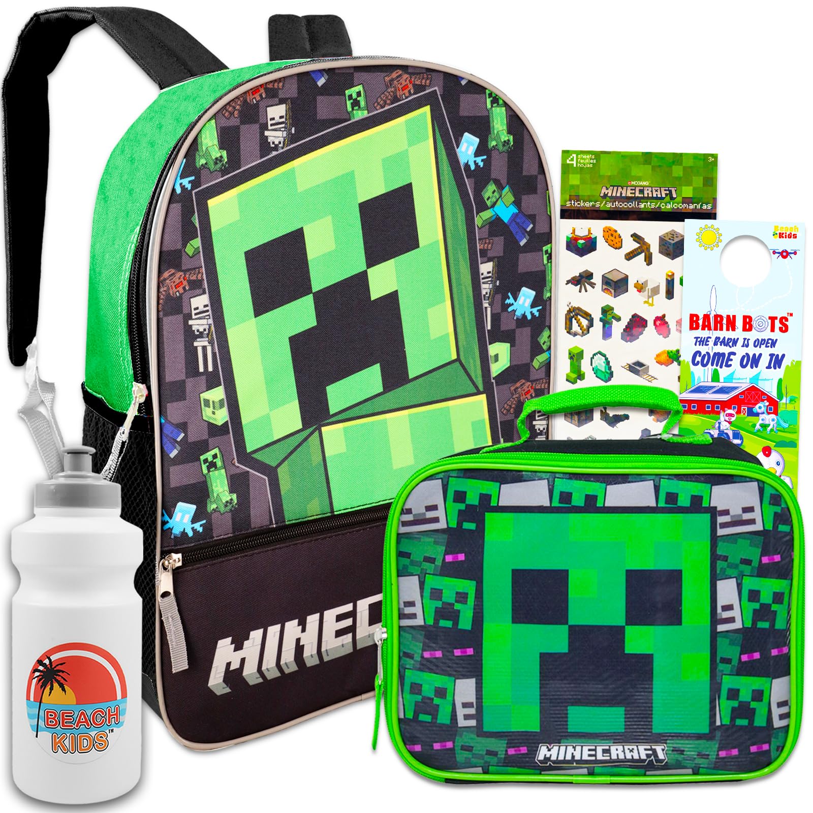 Amazon.com | Minecraft Backpack and Lunch Box Set - Bundle with 16 ...