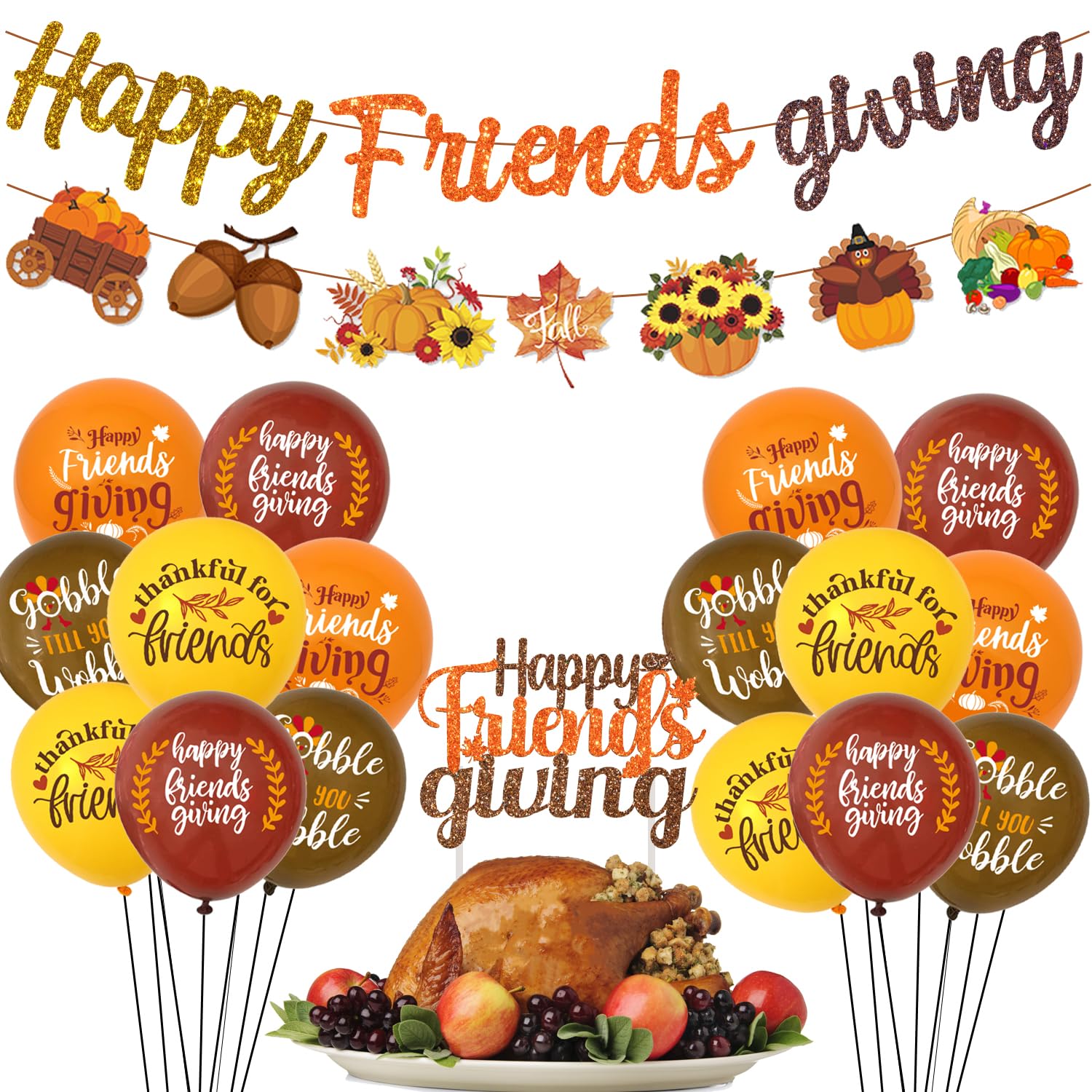 Amazon.com: Friendsgiving Decorations Friendsgiving Party Decorations ...