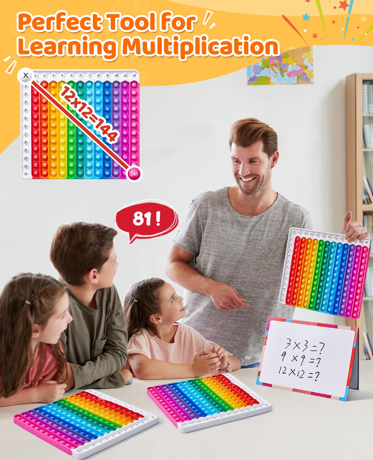 Snapklik.com : Multiplication Chart,9.8 X 10.2in Fidget Toys Times ...