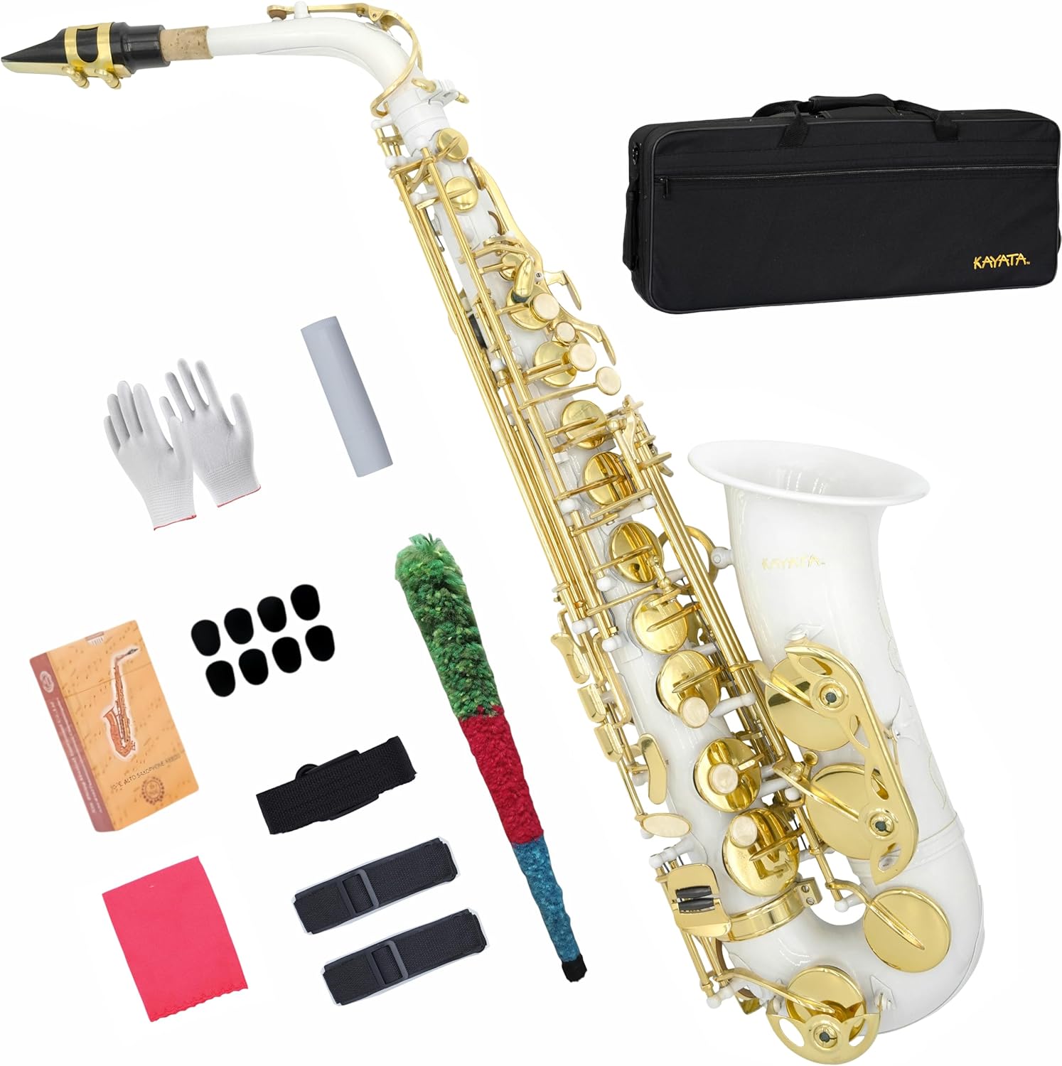 Amazon.com: KAYATA Eb Alto Saxophone with F# Key, Canvas Case, Gloves ...