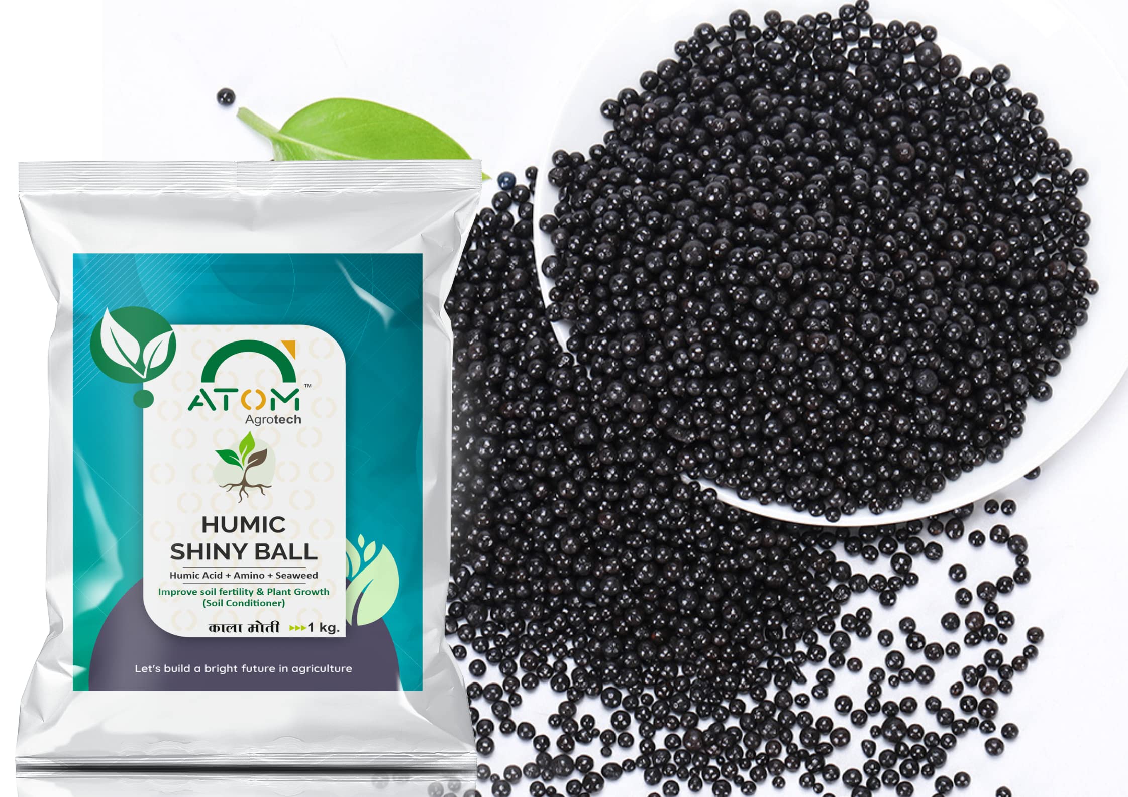 Atom Agrotech Humic Acid Granules 1 Kg Organic Shiny Ball | Desertcart ...