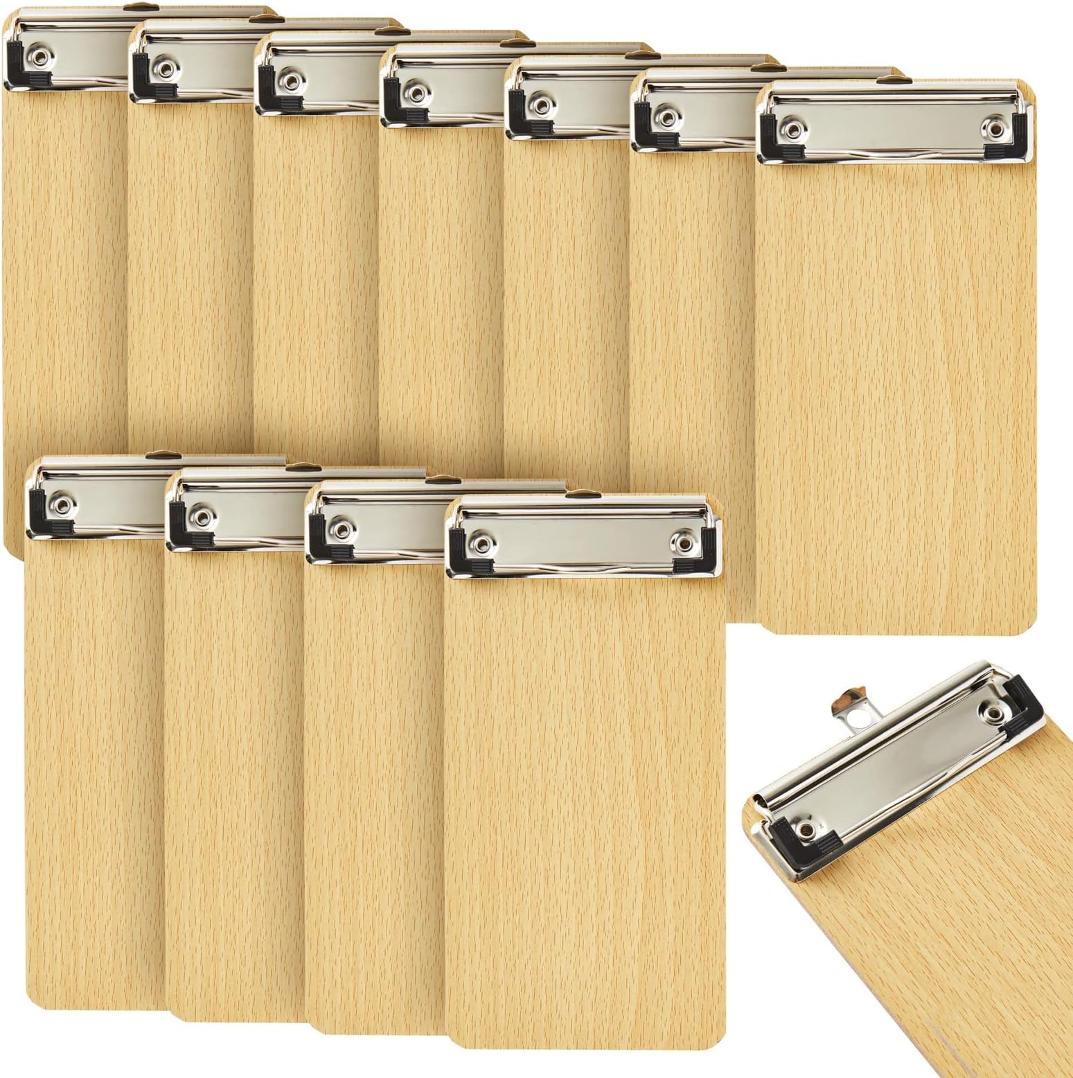 Amazon.com : Juvale 12 Pack Mini Wooden Clipboards with Low Profile ...