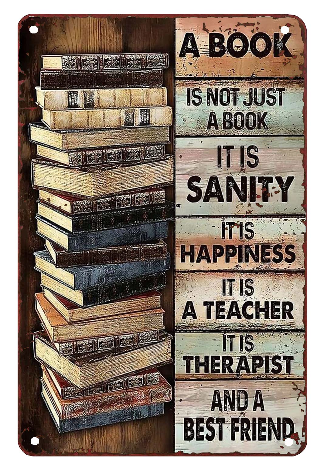 Amazon.com: Reading Sign Decor Book Is Friend A Book Is Not Just a Book ...