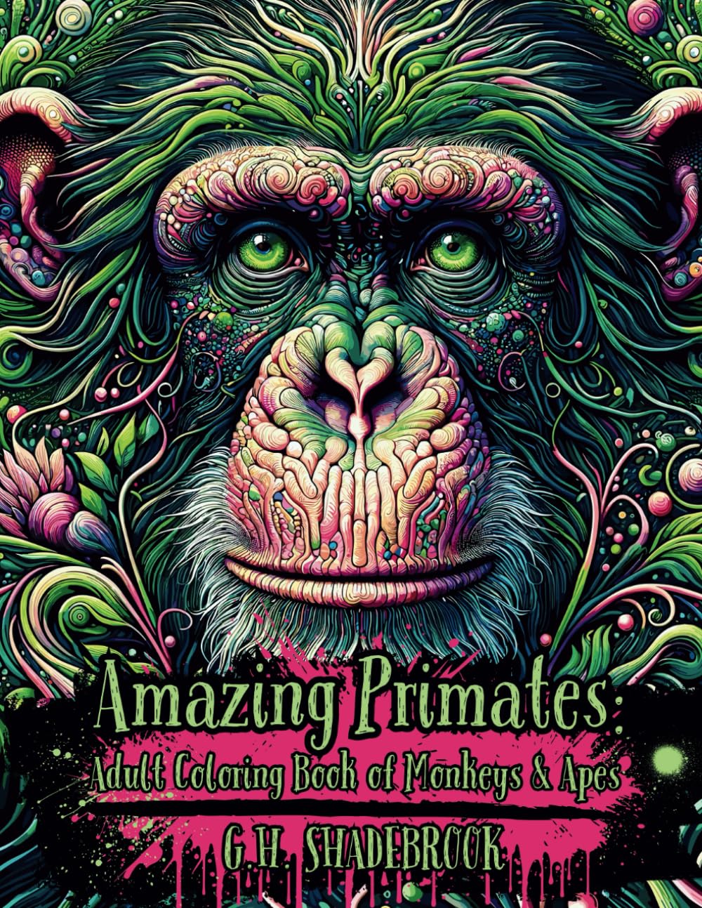 Amazon.com: Amazing Primates: Adult Coloring Book of Monkeys & Apes ...