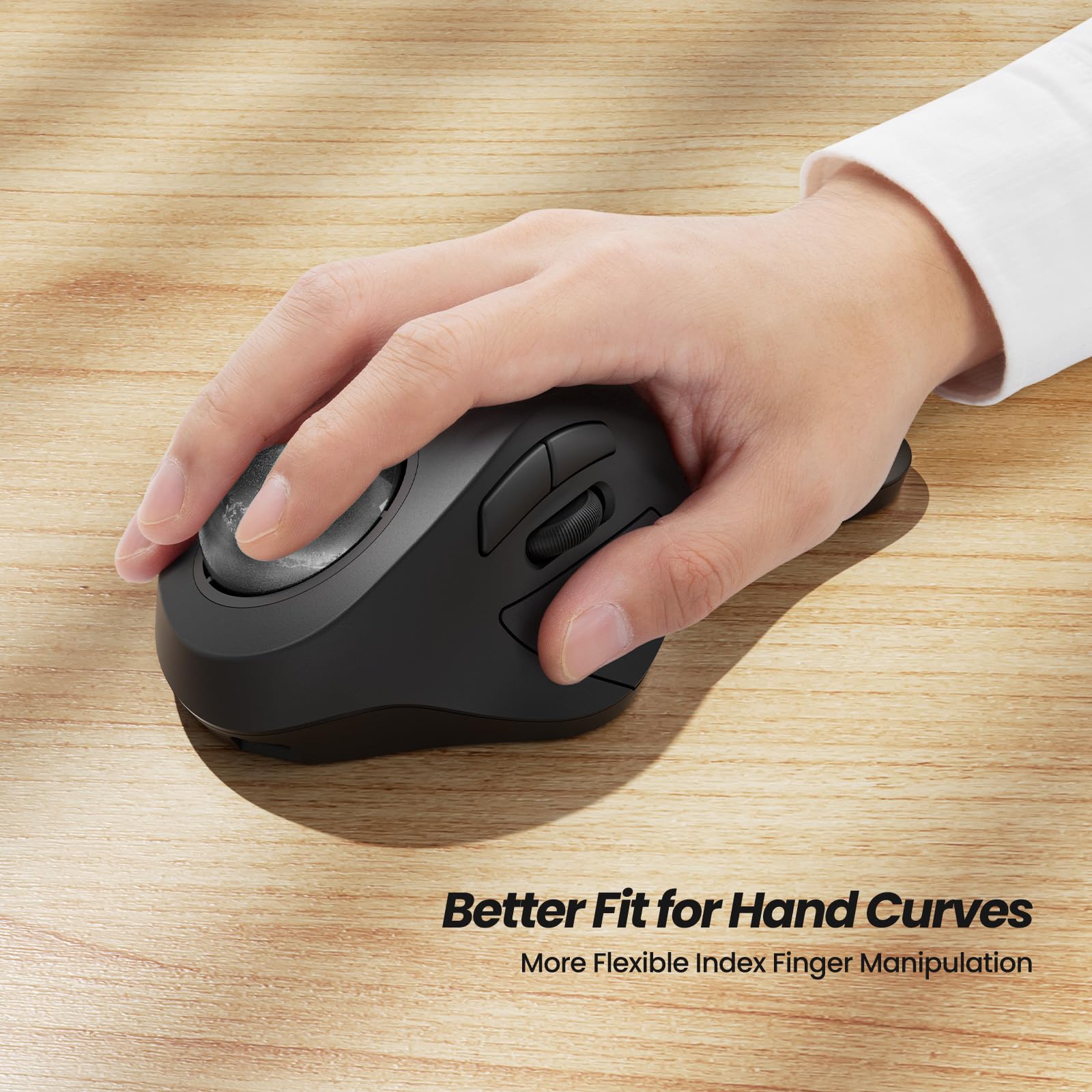 Snapklik.com : Nulea Wireless Ergonomic Trackball Mouse, Rechargeable ...