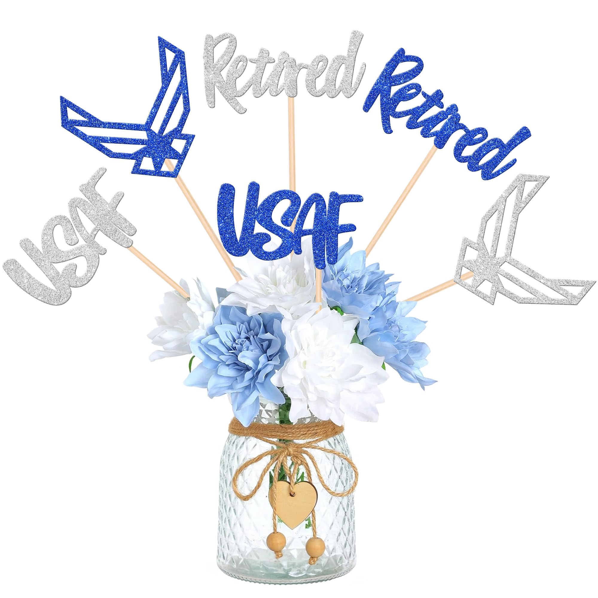 Amazon.com: 12 PCS Military Theme Centerpiece Sticks USAF Retired Table ...