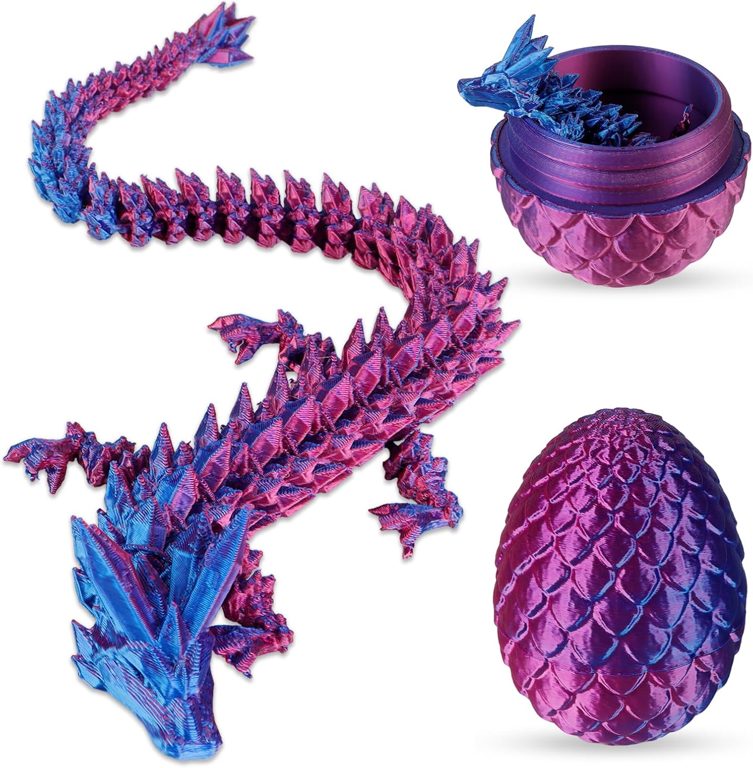 Dragon Egg Fidget Toy Surprise, 3D Printed Dragon Egg with Dragon ...