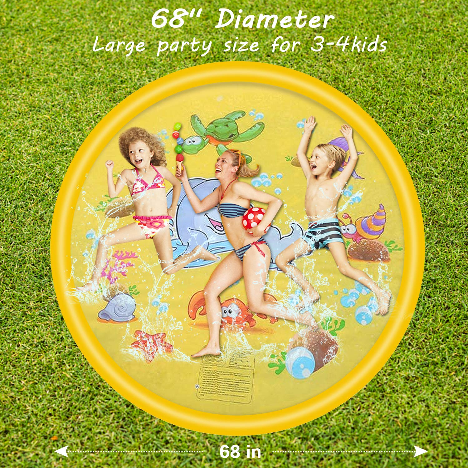 Snapklik.com : INFUN Outdoor Sprinkler Mat Summer Toys For Kids And ...