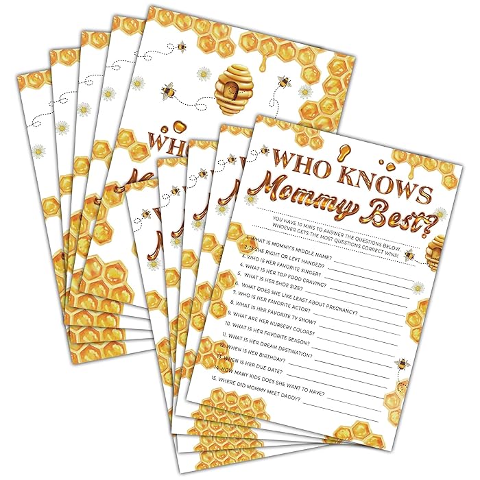 Buy Baby Shower Game Set - Who Knows Mommy Best Game Card for Gender ...