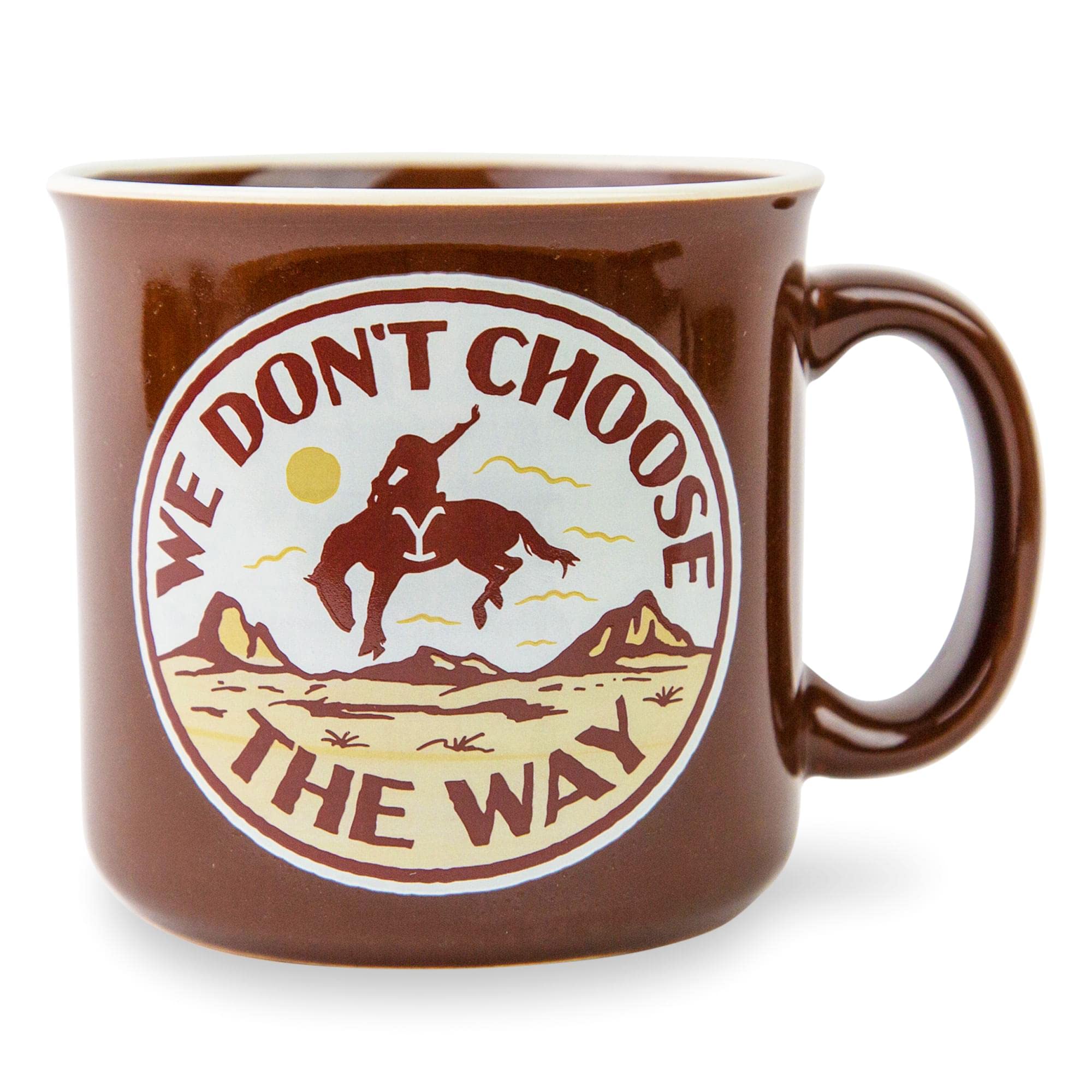 Amazon.com | Silver Buffalo Yellowstone We Don't Choose The Way Ceramic ...
