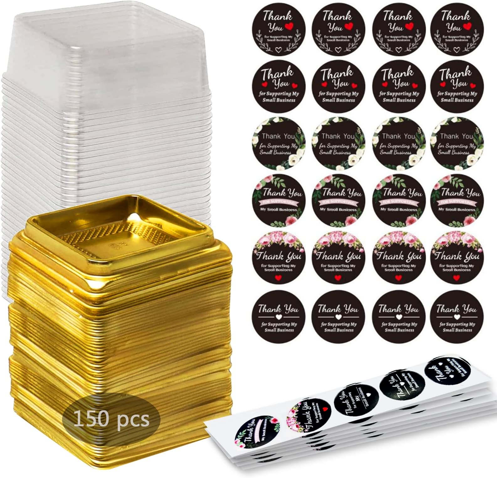 Amazon.com: XIYUAN 50PACK Square Moon Cake Trays Mooncake Packaging Box ...