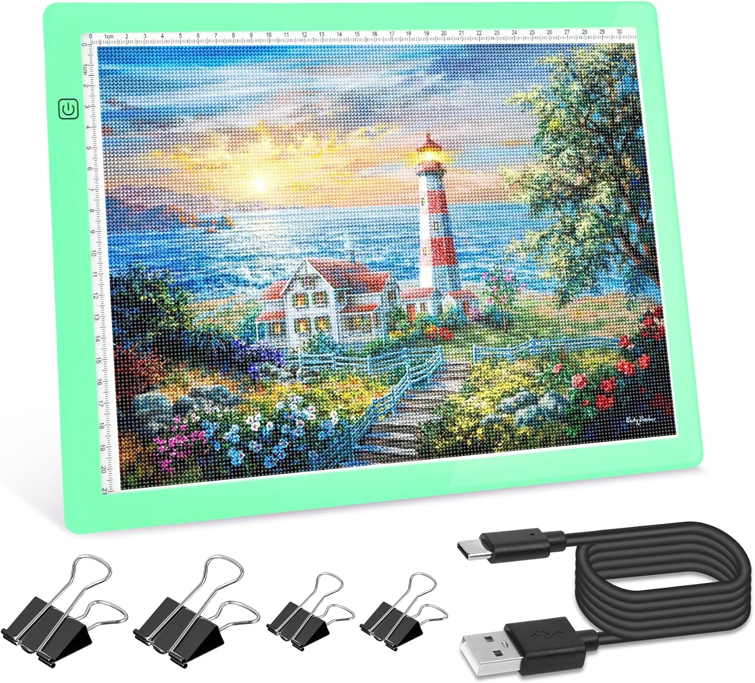 Amazon.com: comzler Green A4 Light Board, Artist Ultra-Thin Drawing LED ...