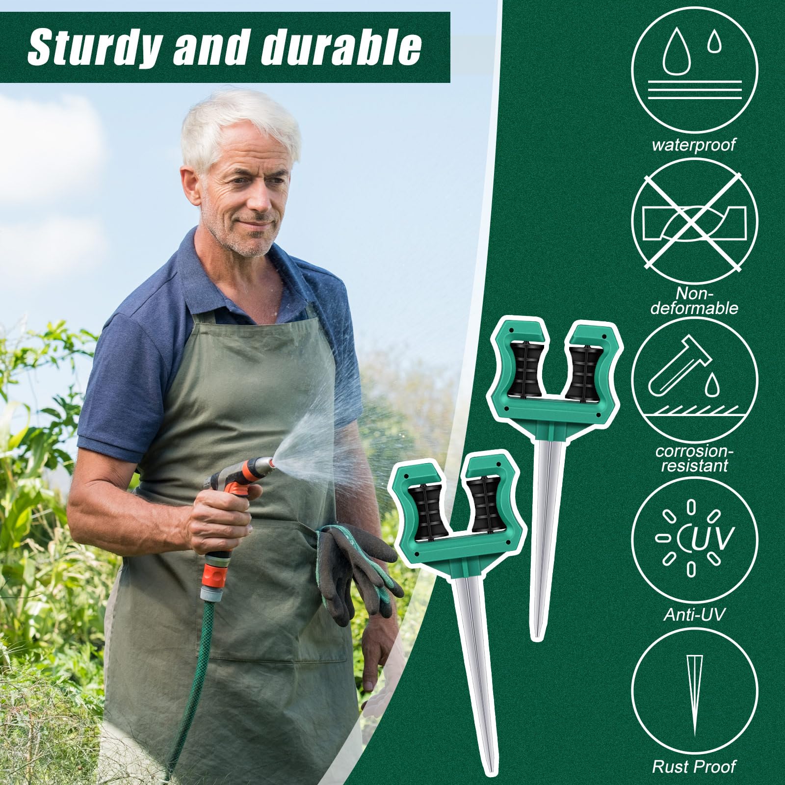 Snapklik.com : 5 Pcs Hose Guide For Garden 10 Inch Rust Proof Metal ...